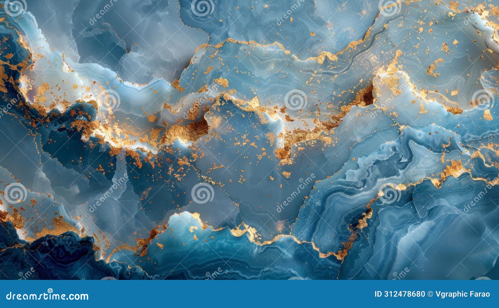 Abstract Blue and Gold Marble Texture Stock Photo - Image of glossy ...