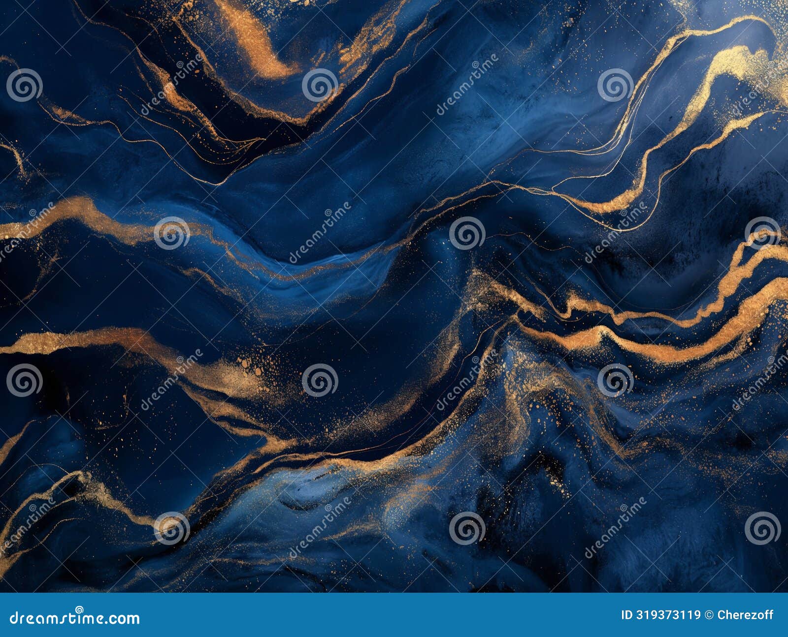 Abstract Blue and Gold Marble Texture Stock Image - Image of modern ...