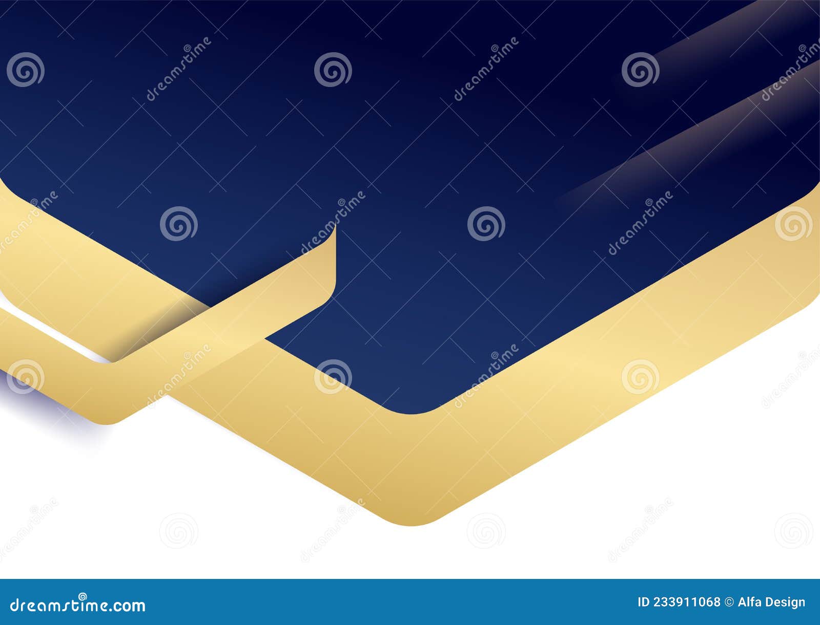 Abstract Blue and Gold White Background with Gold Threads. Abstract ...