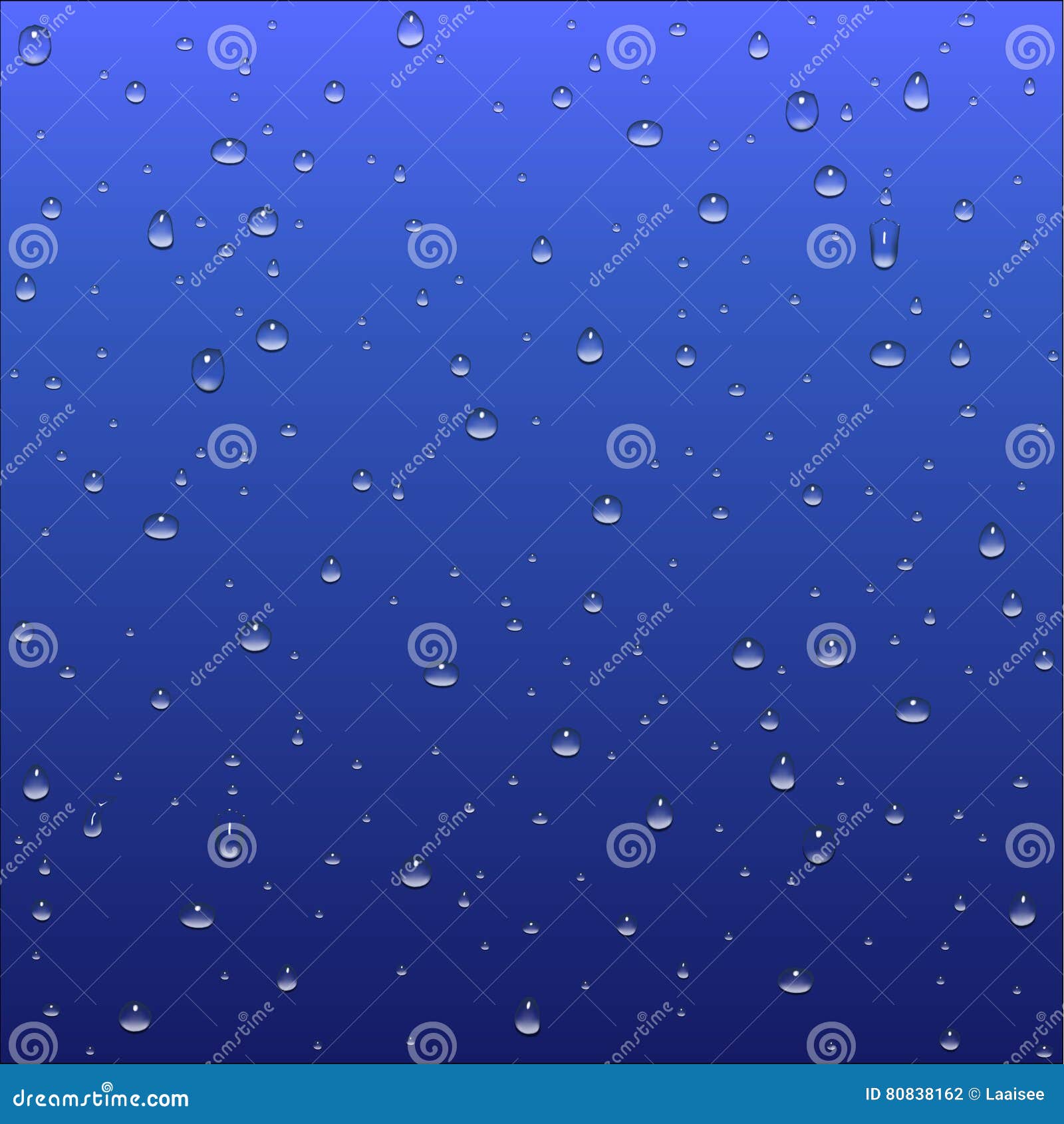 Abstract Blue Gradient Background with Clear Water Drops Texture Stock ...