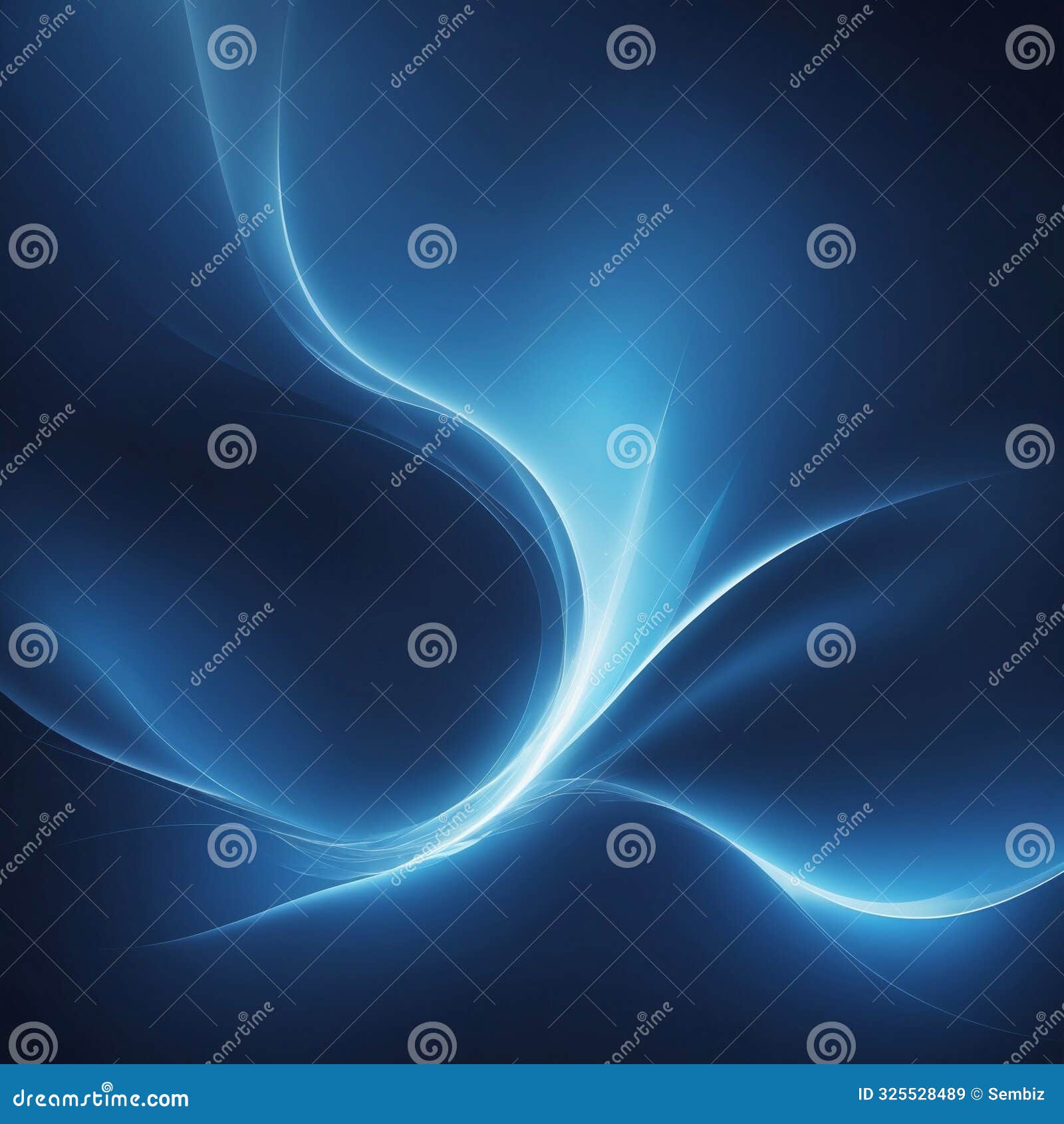 Abstract Blue Gradient Background with Flowing Wave Patterns Stock ...