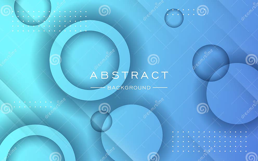 Abstract Blue Gradient Circle Shadow and Geometric Shape Decoration ...