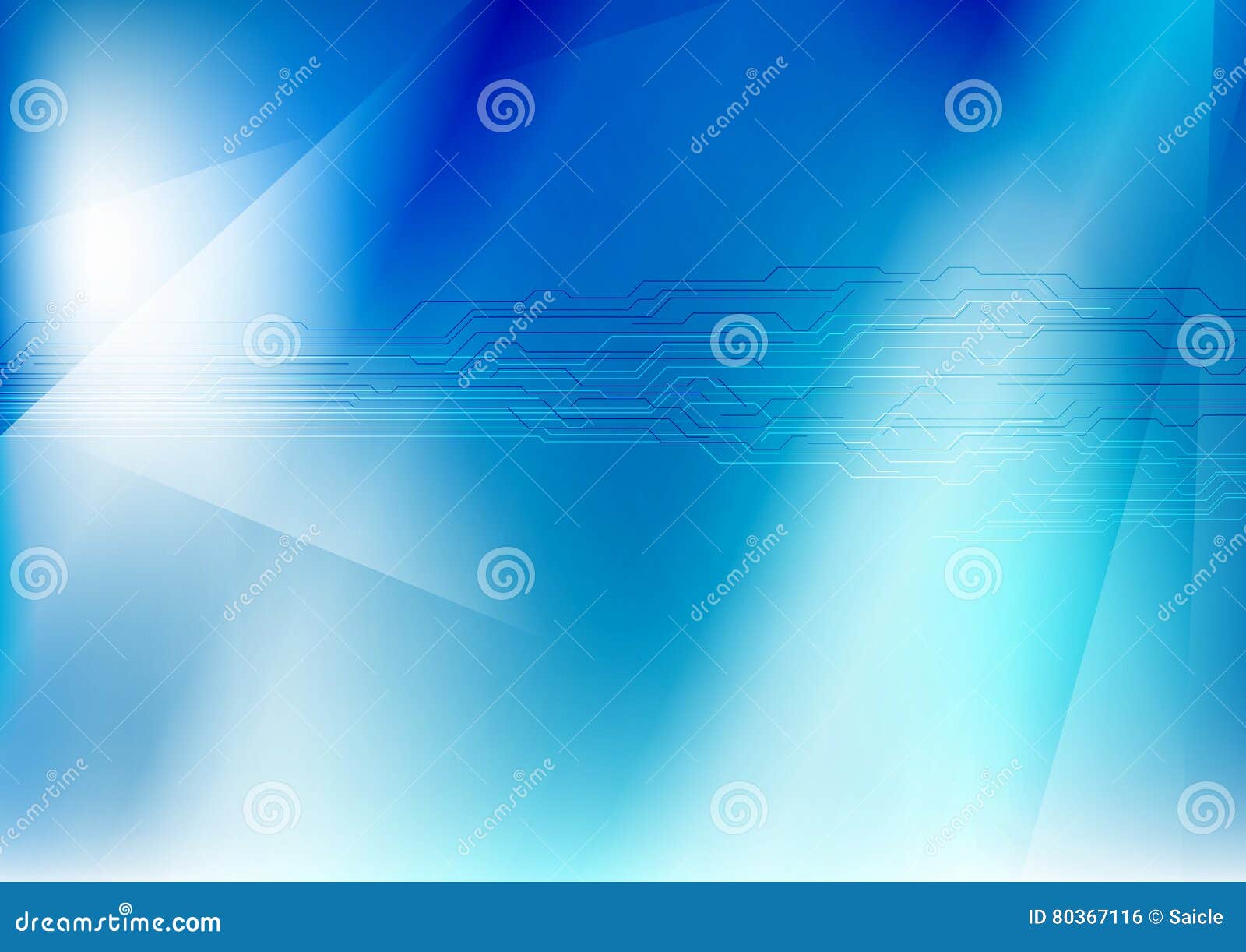Abstract Blue Gradient with Circuit Board Stock Vector - Illustration ...