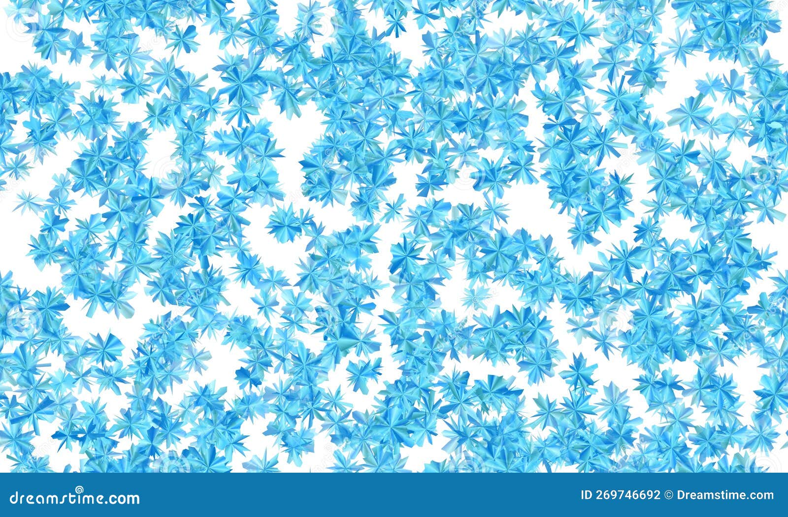Abstract Blue Gradient Flowers on the White Background, Seamless ...