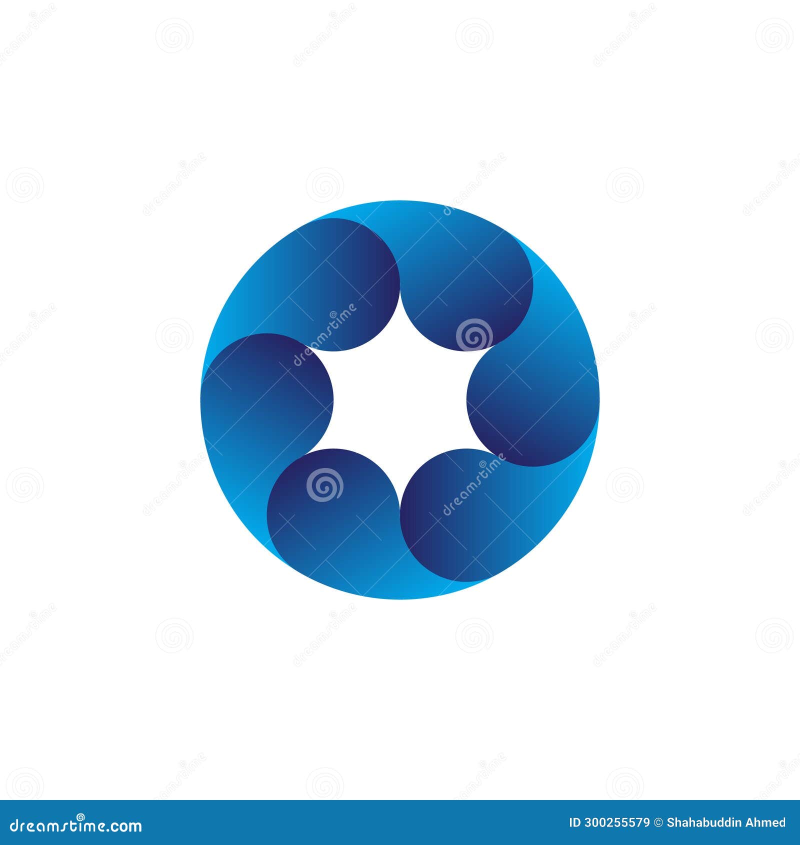 Abstract Blue Gradient Letter O Circle Logo Stock Illustration ...