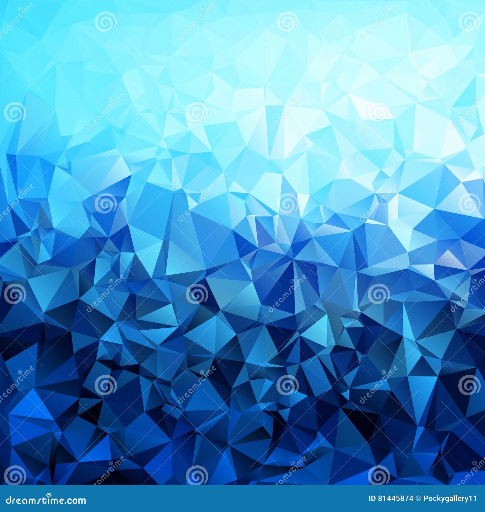 Abstract Blue Gradient Polygon Shaped Stock Vector - Illustration of ...