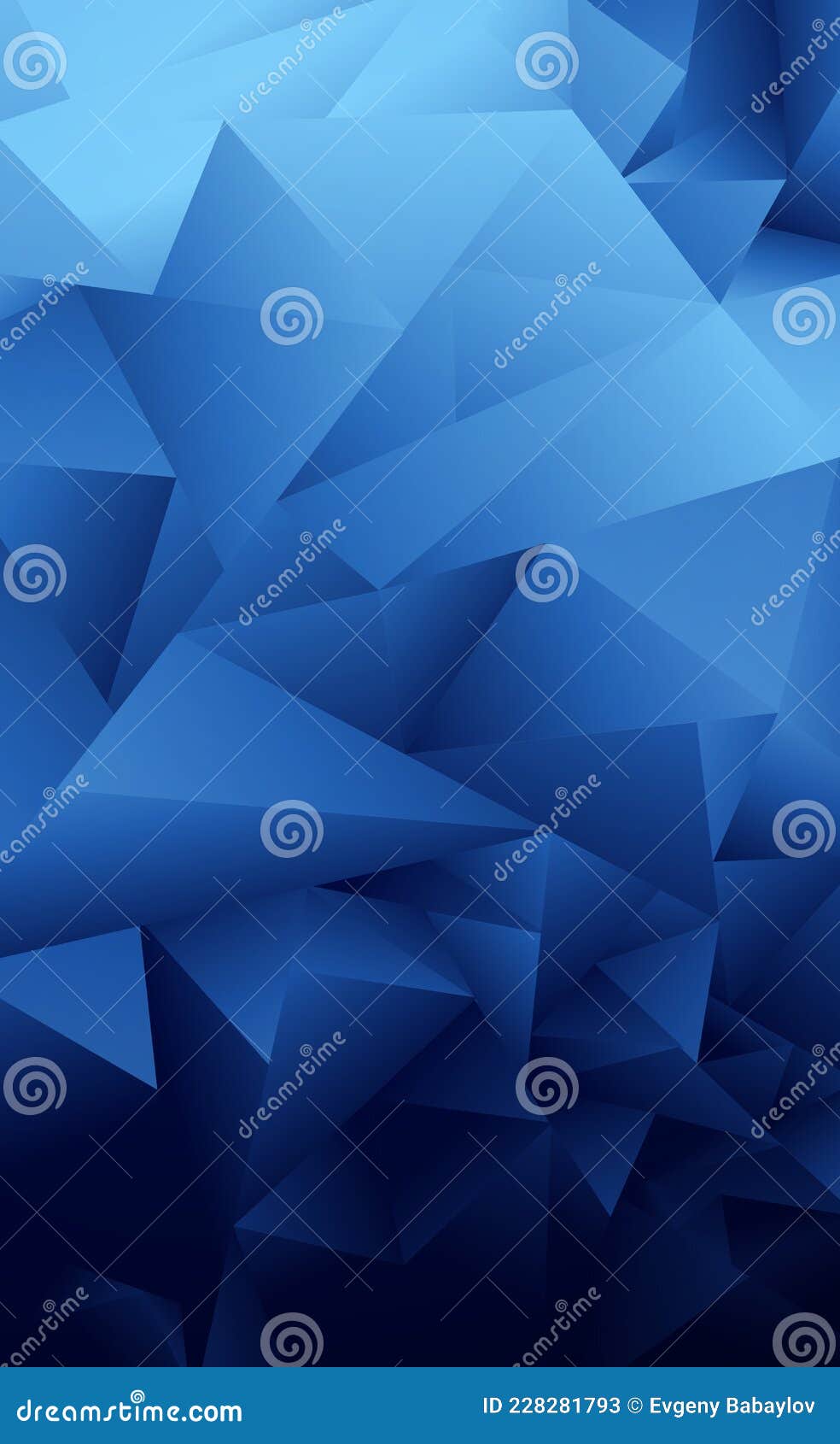 Abstract Blue Gradient Triangles of Different Sizes - Vector Stock ...