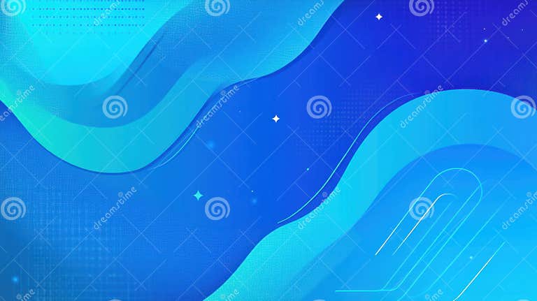 Abstract Blue Gradient Wavy Background with Subtle Light Effects and ...