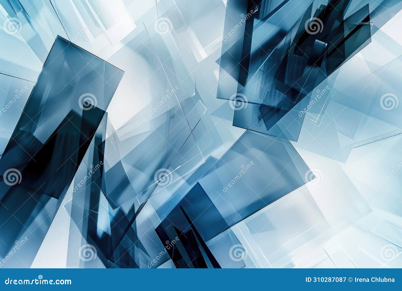 Abstract Blue Graphic Design Layered Materials of Glass Stock ...