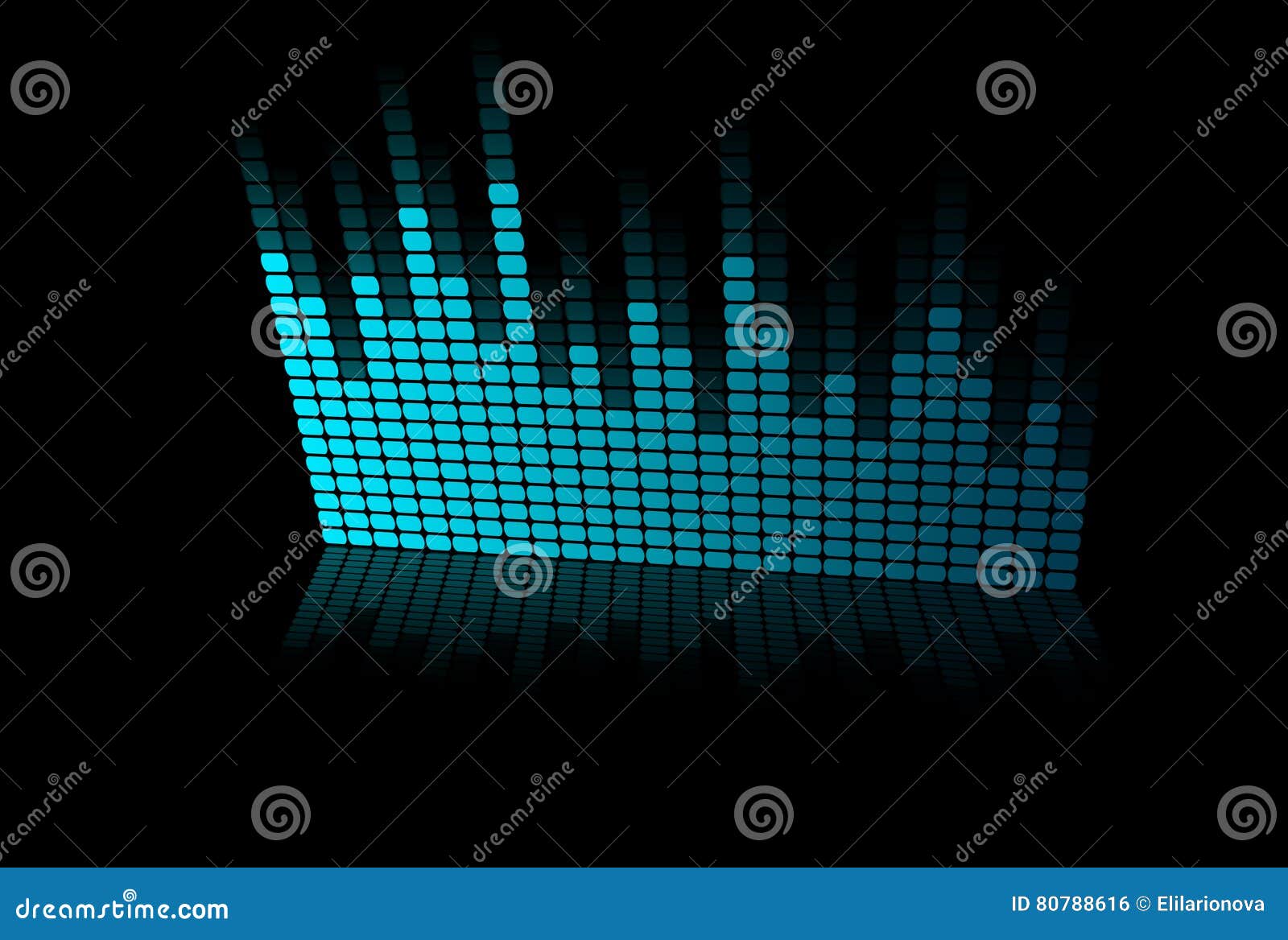 Abstract Blue Graphic Equalizer. Stock Photo - Image of graphics ...