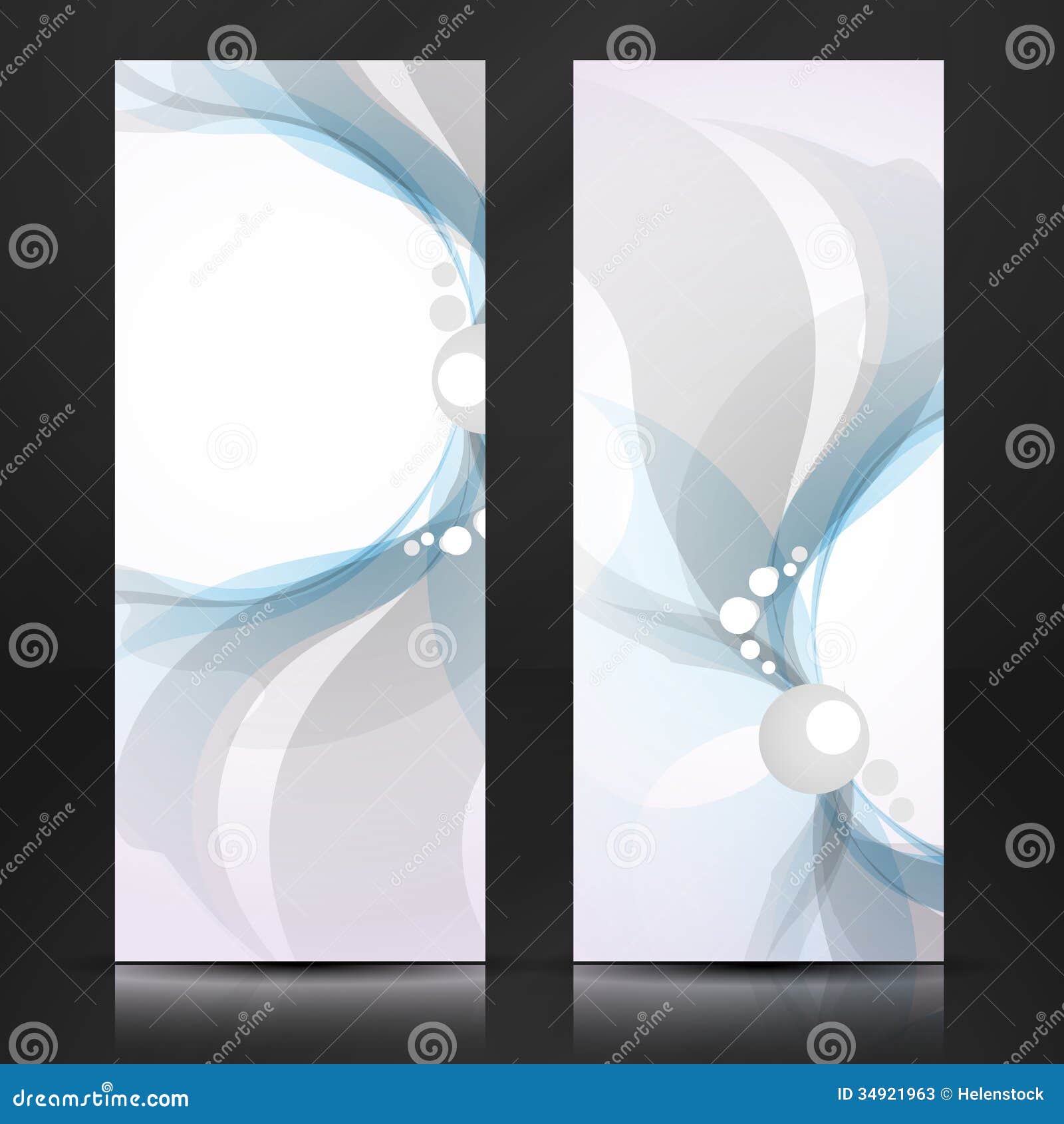 Abstract Blue and Gray Banner. Stock Vector - Illustration of shiny ...