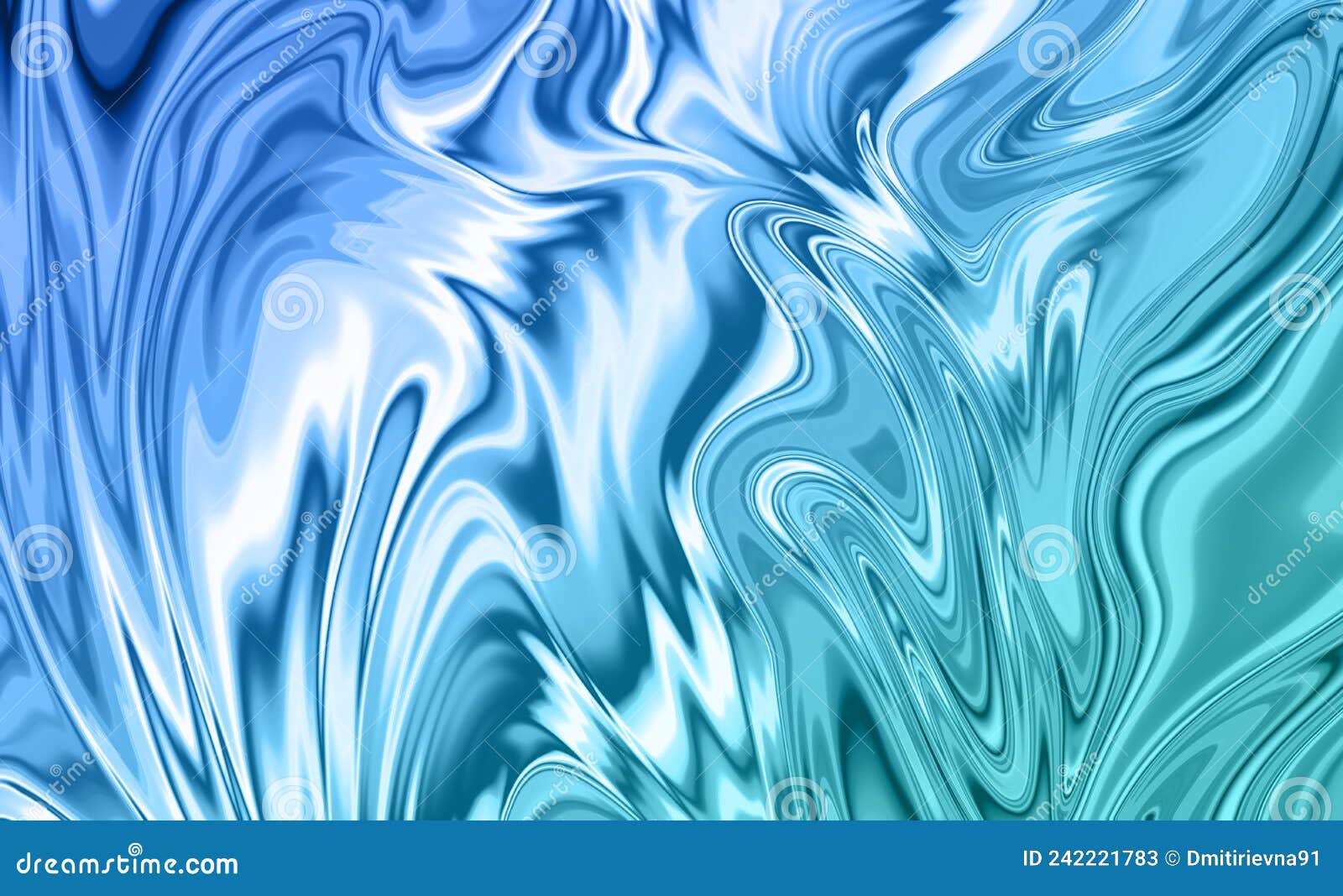 Abstract Textured Iridescent Blue Liquid Background in Blue Tones ...