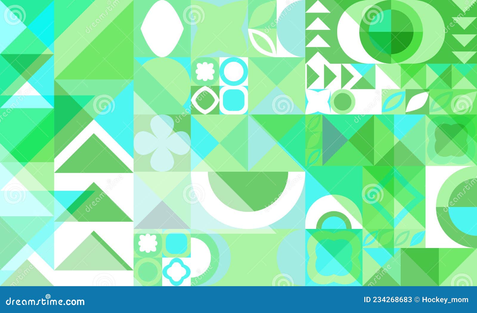Abstract Blue-green Geometric Background. Stock Vector - Illustration ...