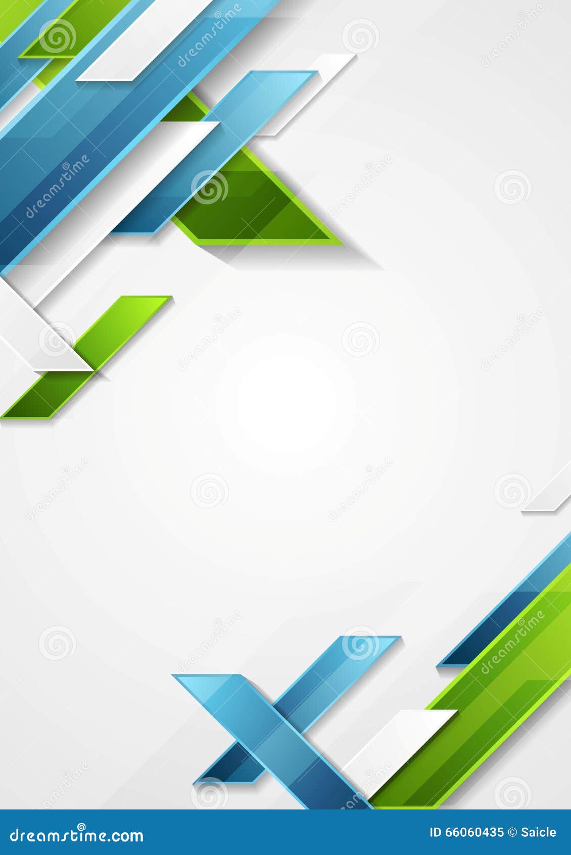 Abstract Blue Green Geometric Tech Flyer Design Stock Vector ...