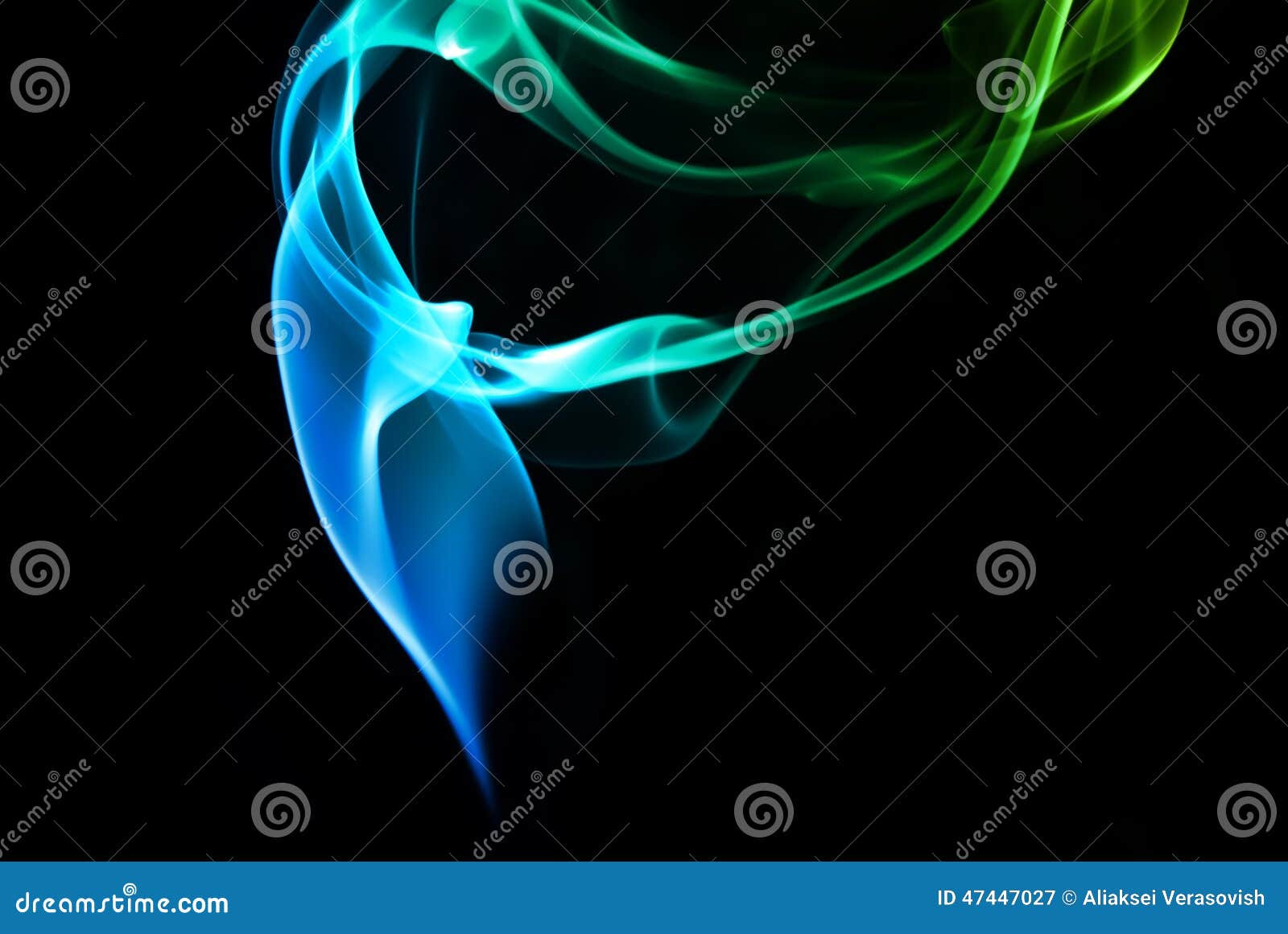 Abstract Blue and Green Smoke Stock Image - Image of colour, colored ...