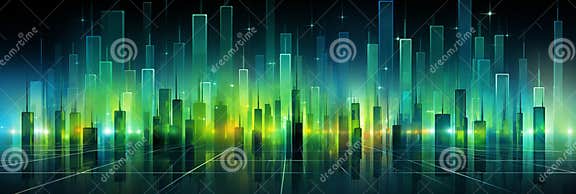 Abstract Blue Green Technology Background Stock Illustration ...