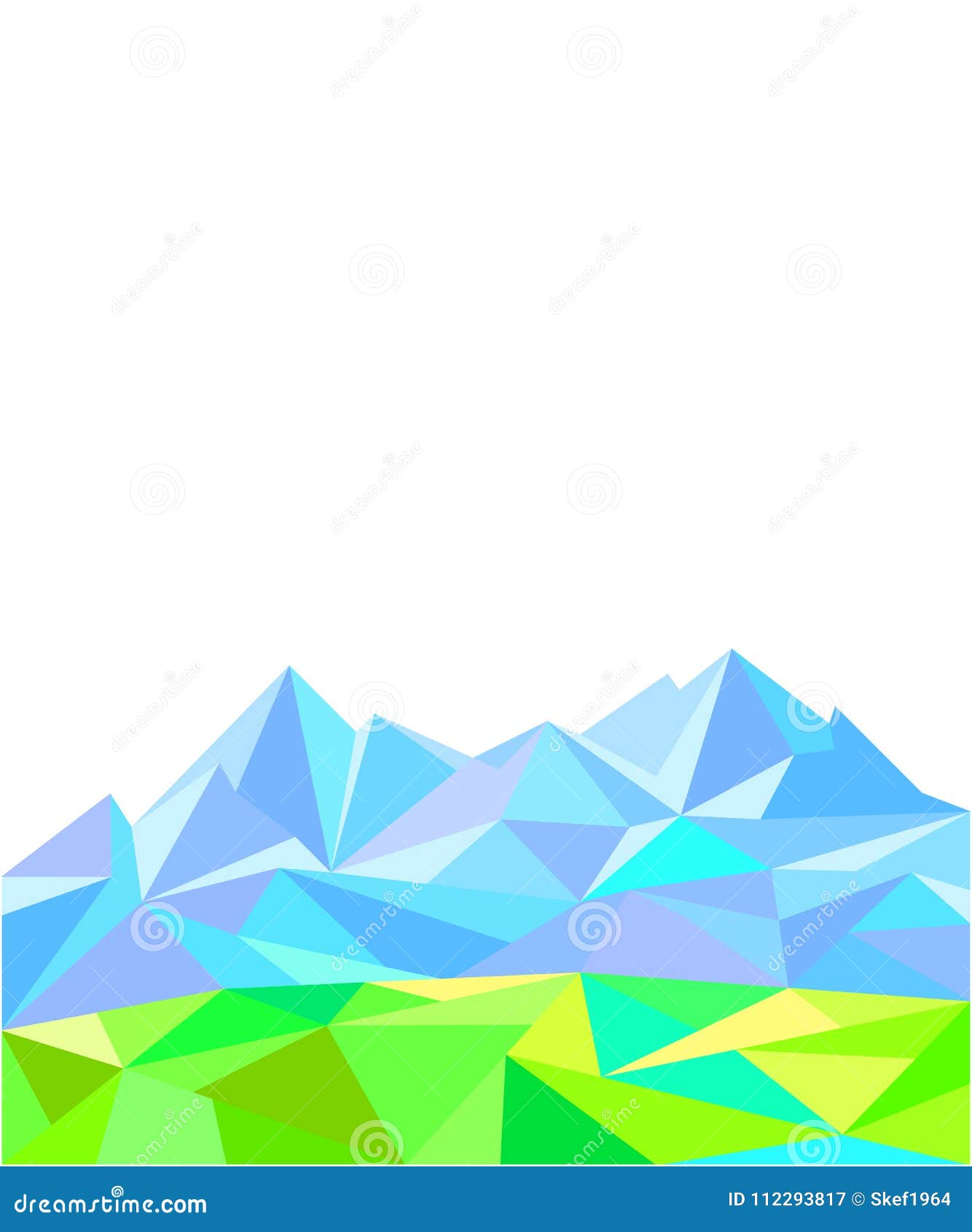Abstract Blue Green Triangles Polygonal Background Stock Vector ...