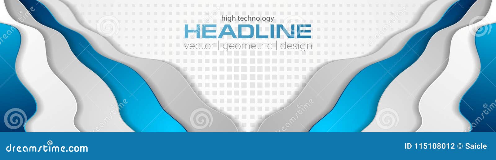 Abstract Blue Grey Corporate Wavy Banner Design Stock Vector ...