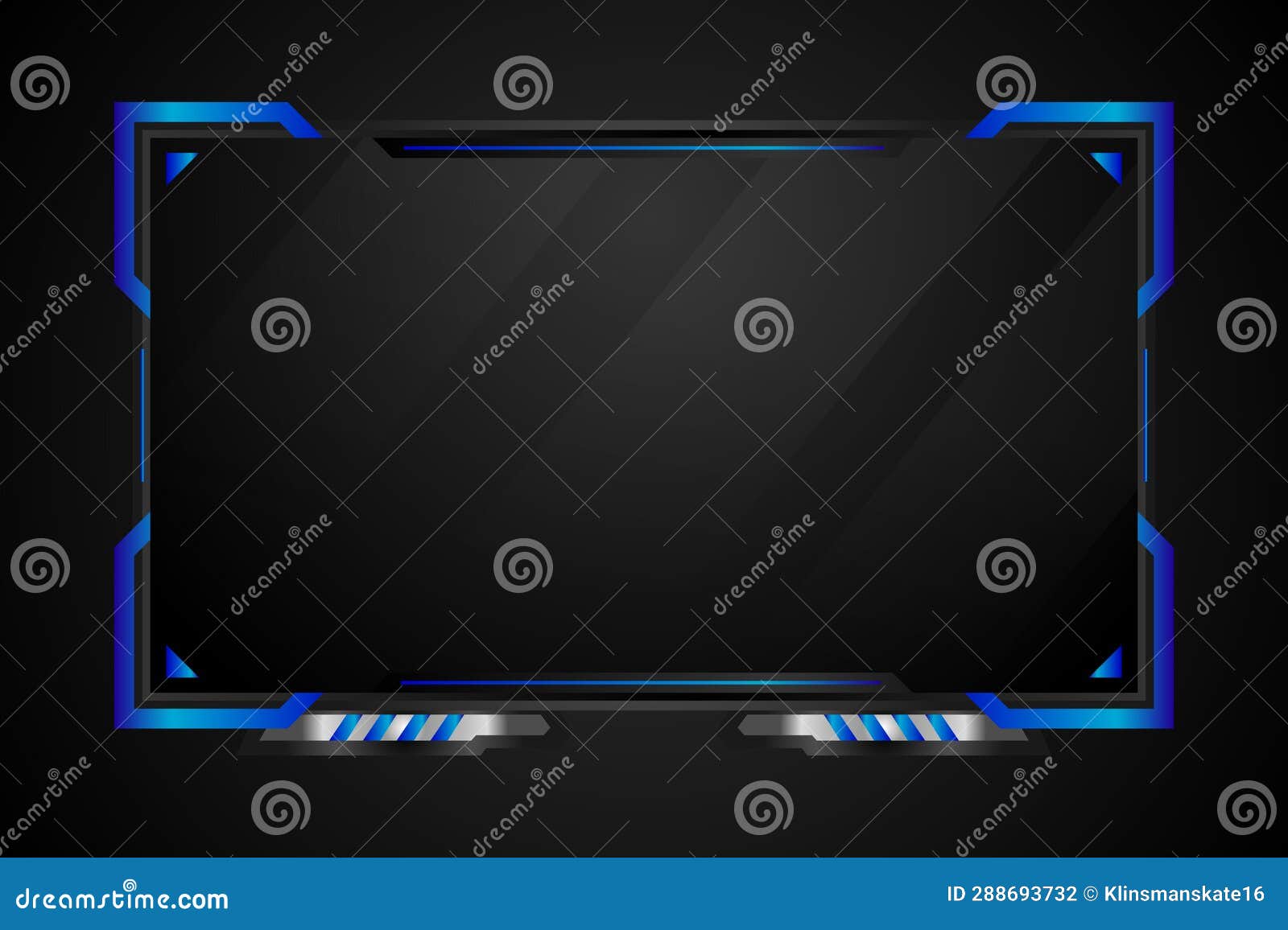 Abstract Blue and Grey Overlay Live Stream Esport Gaming Template Stock ...