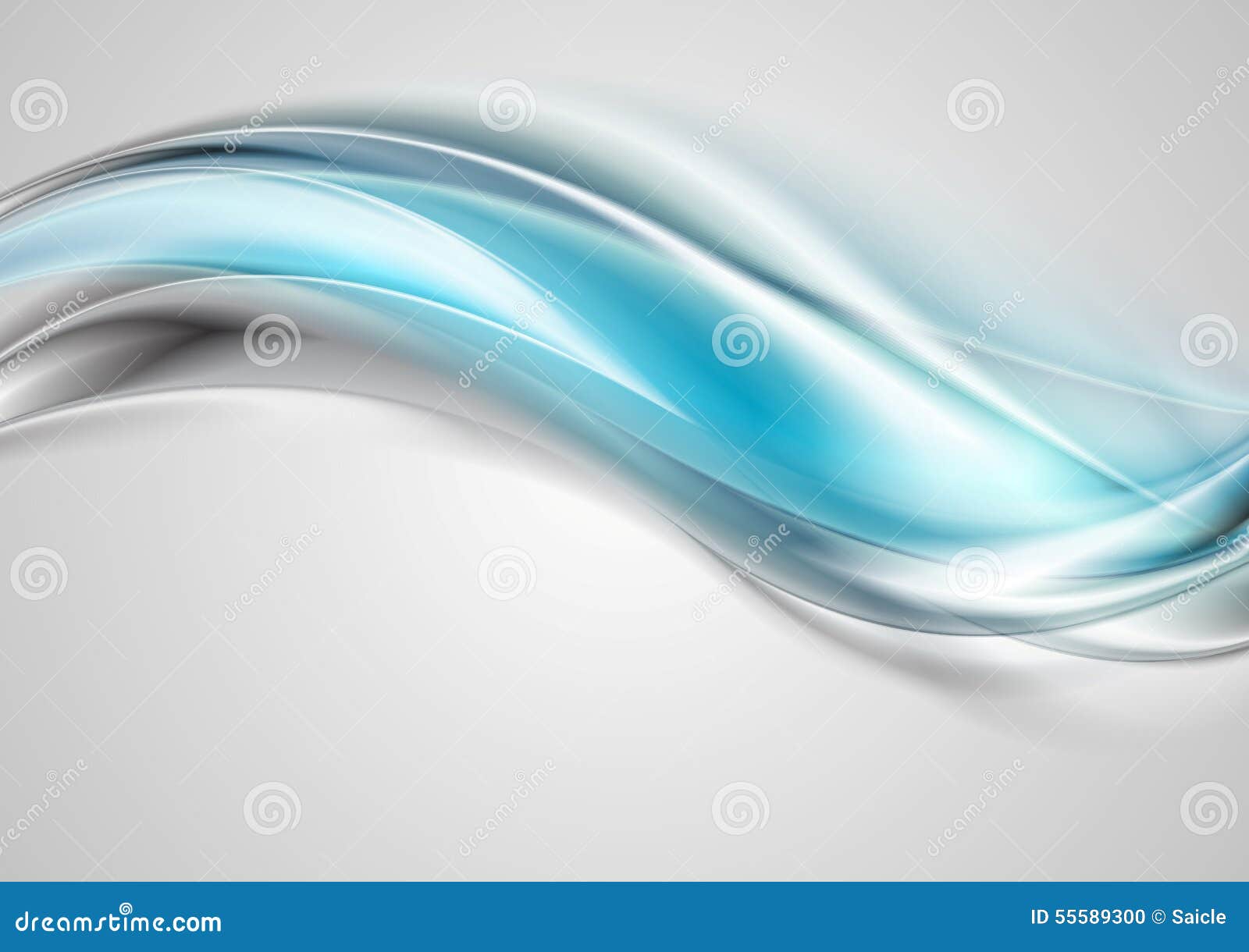 Abstract Blue Grey Shiny Waves Background Stock Vector - Illustration ...