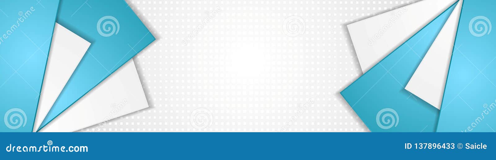 Abstract Blue and Grey Tech Geometric Banner Design Stock Vector ...