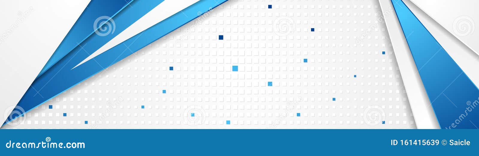 Abstract Blue and Grey Tech Geometric Banner Design Stock Vector ...