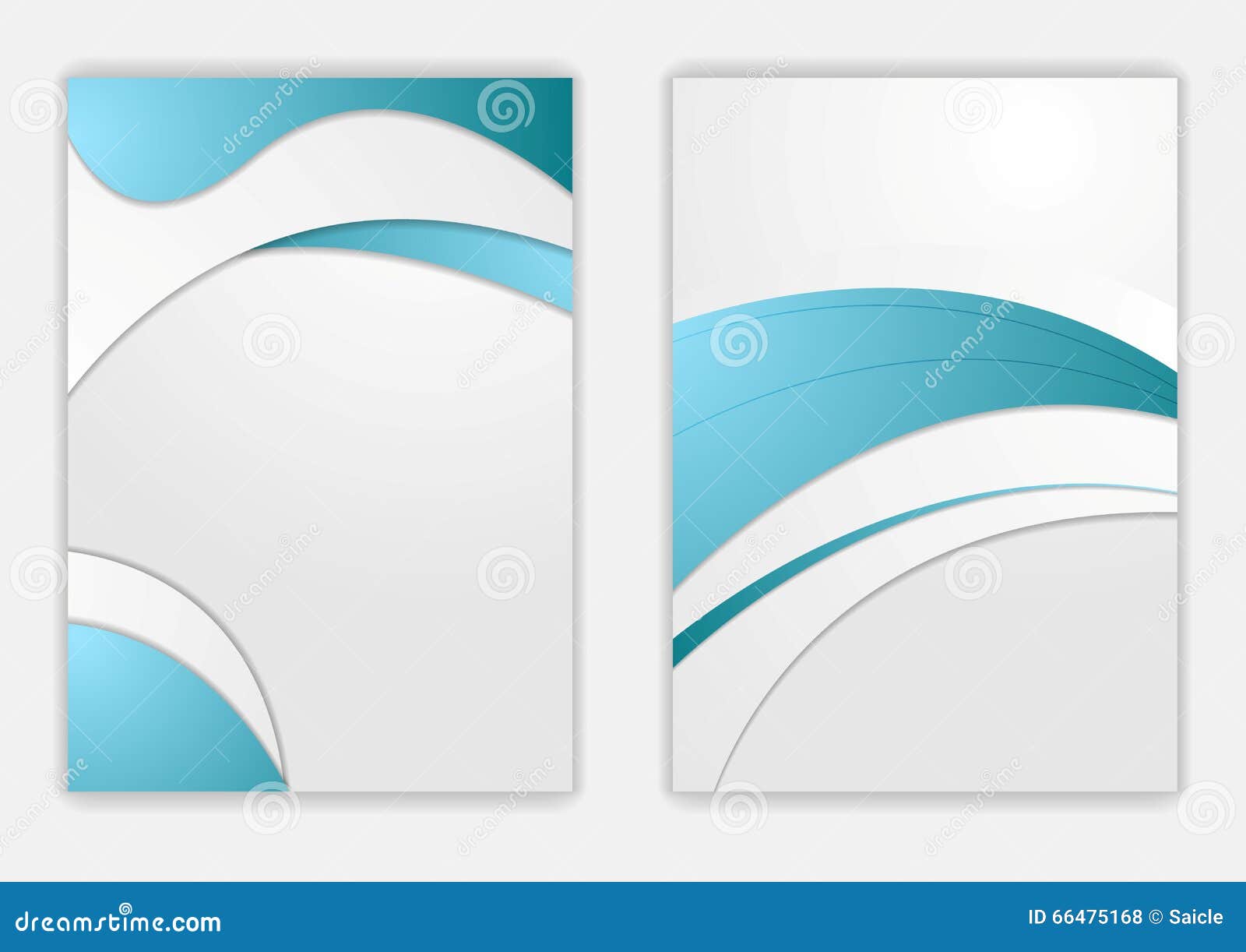 Abstract Blue Grey Wavy Corporate Flyer Design Stock Vector ...