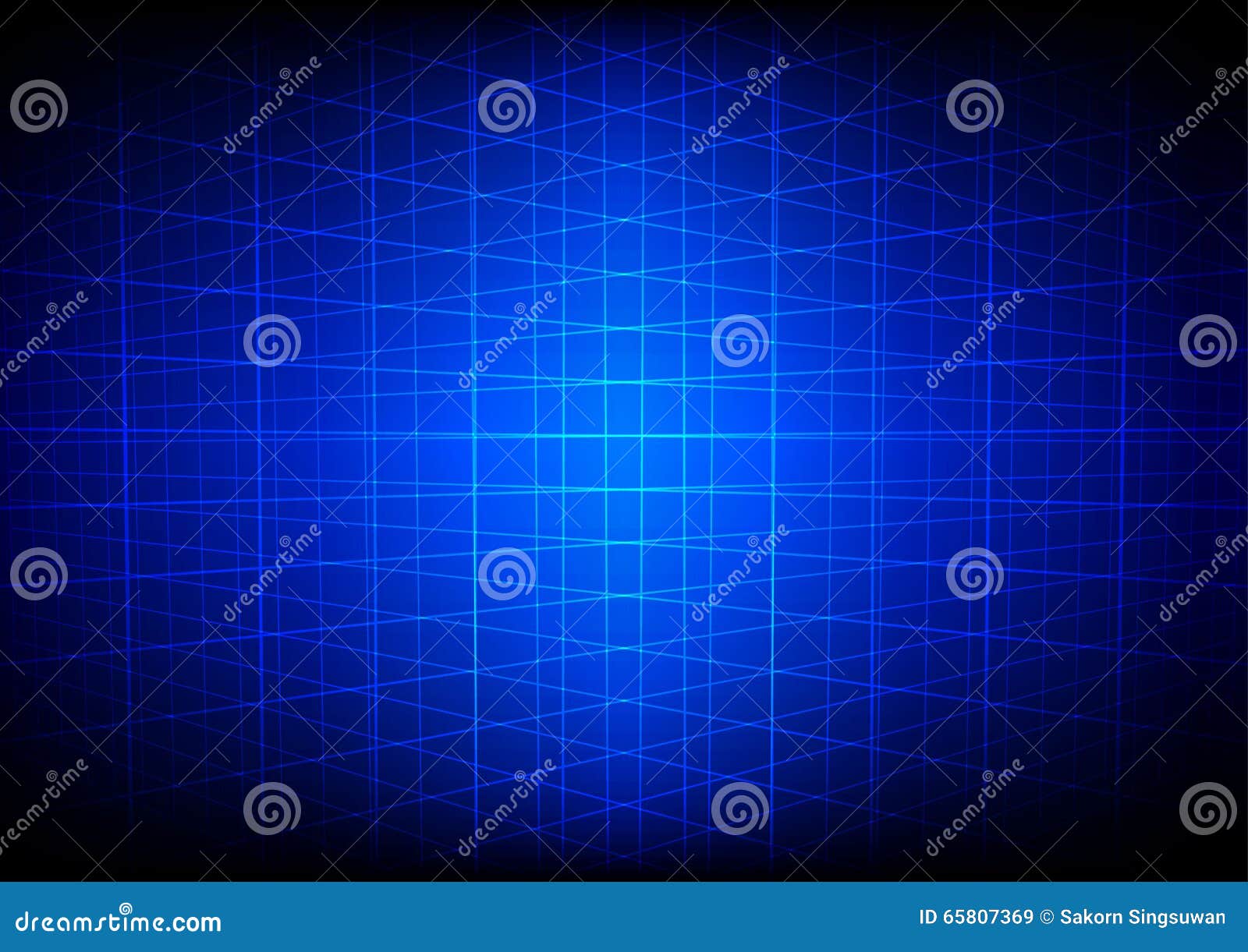 Abstract Blue Grid Perspective Technology Background Stock Vector ...