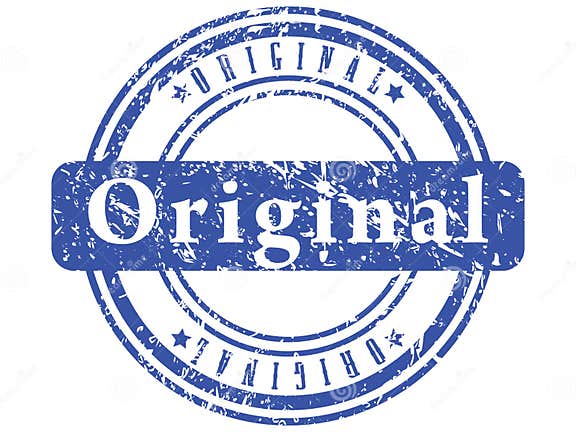 Abstract Blue Grunge Stamp. Stock Vector - Illustration of grungy, real ...