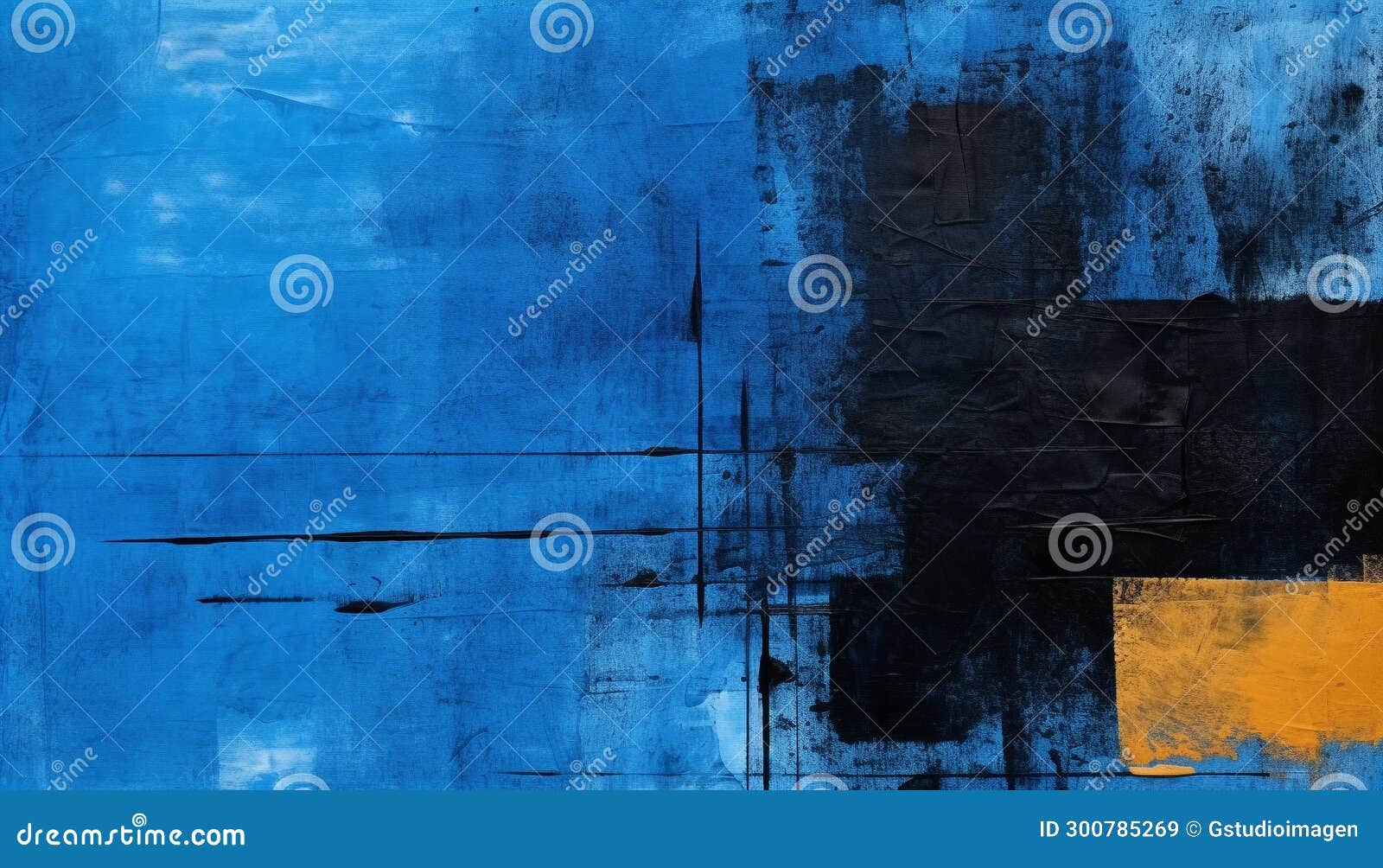 Abstract Blue Grunge Wall with Stained Rusty Backdrop Generated by AI ...
