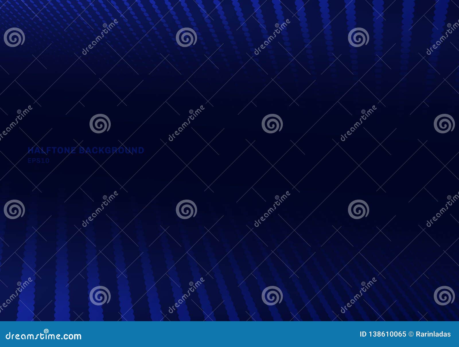 Abstract Blue Halftone on Dark Background and Texture. Dots Lines ...