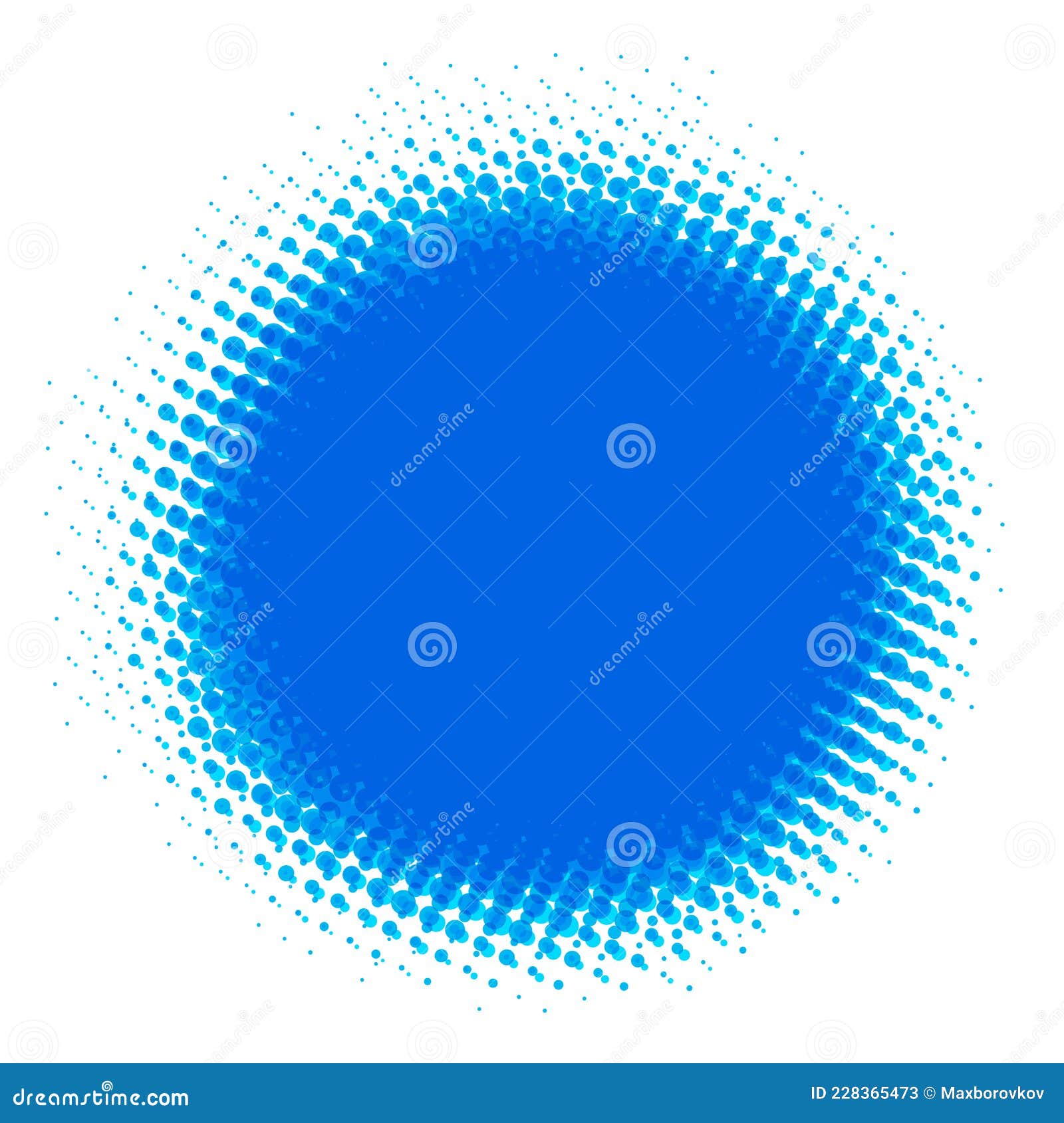 Abstract Blue Halftone Dotted Background Stock Vector - Illustration of ...