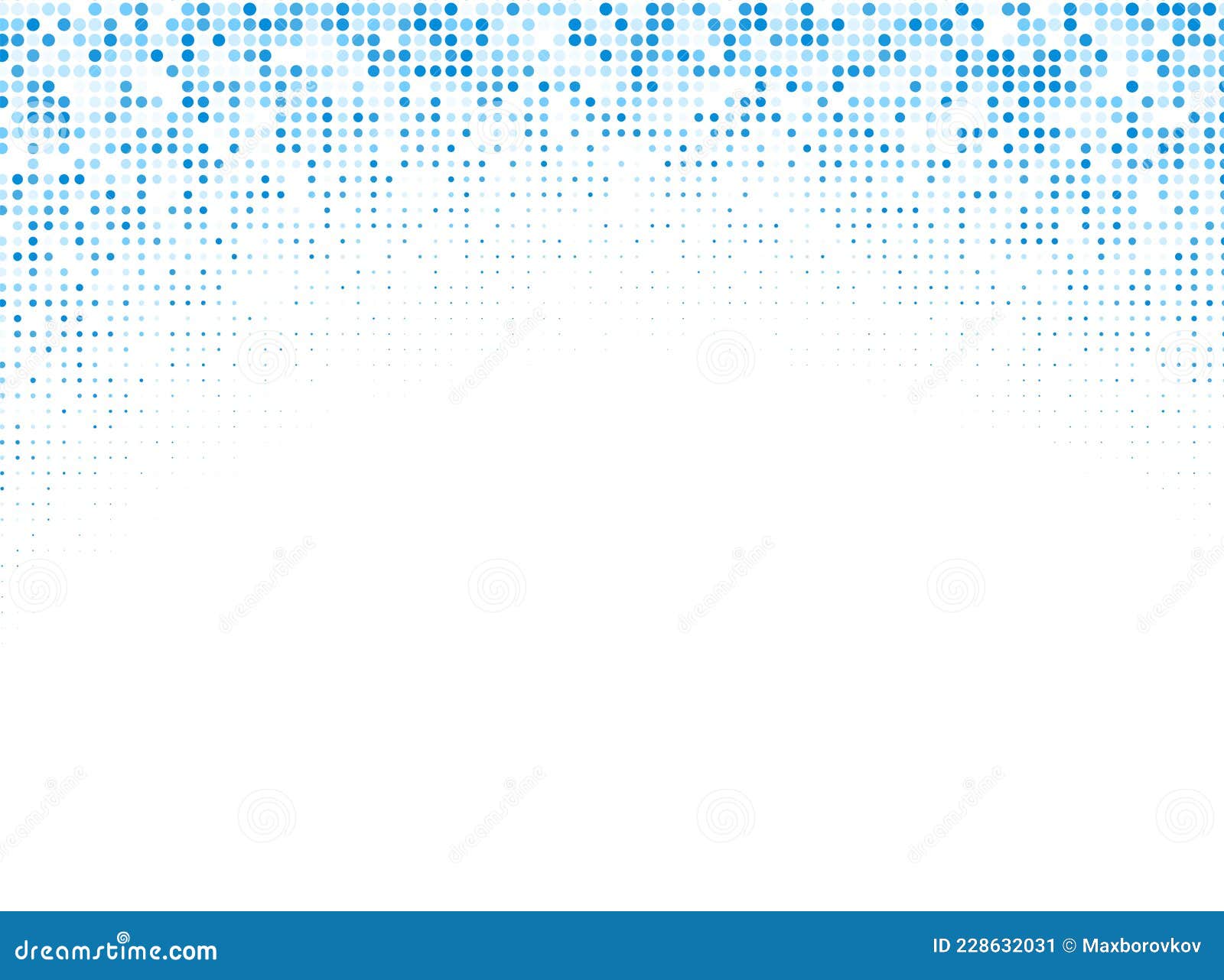 Abstract Blue Halftone Dotted Border Stock Vector - Illustration of ...