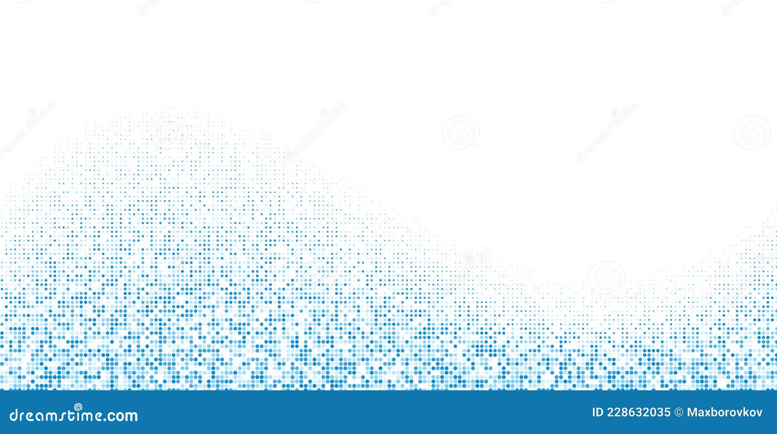 Abstract Blue Halftone Dotted Border Stock Vector - Illustration of ...