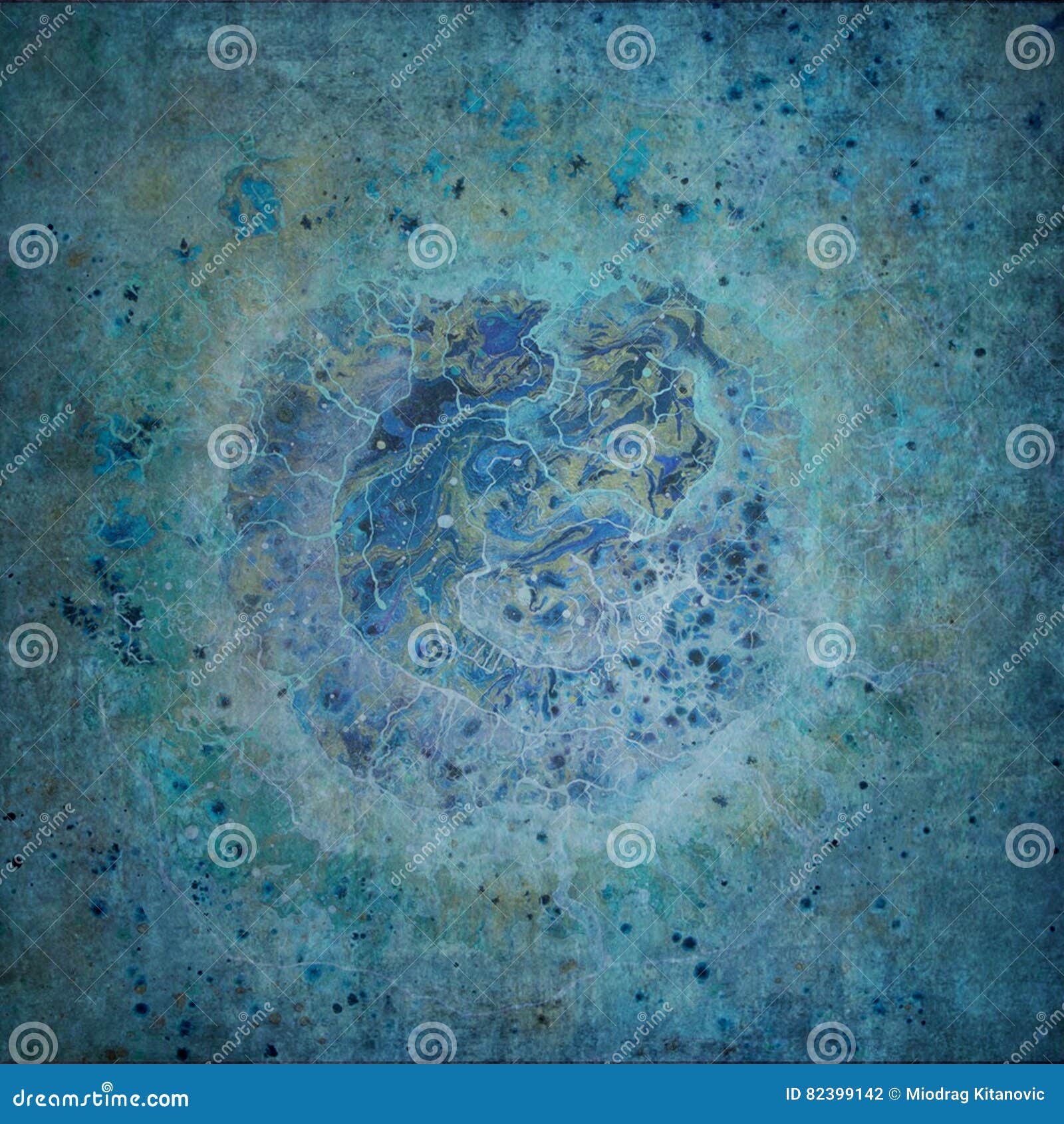 Abstract Blue Hand-painted Vintage Background Stock Photo - Image of ...