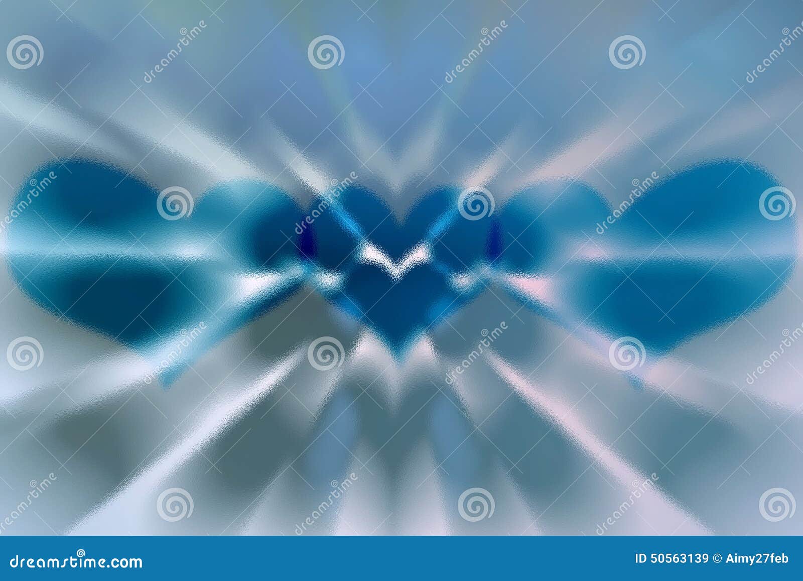 Abstract Blue Heart Background (glass Texture) Stock Illustration ...