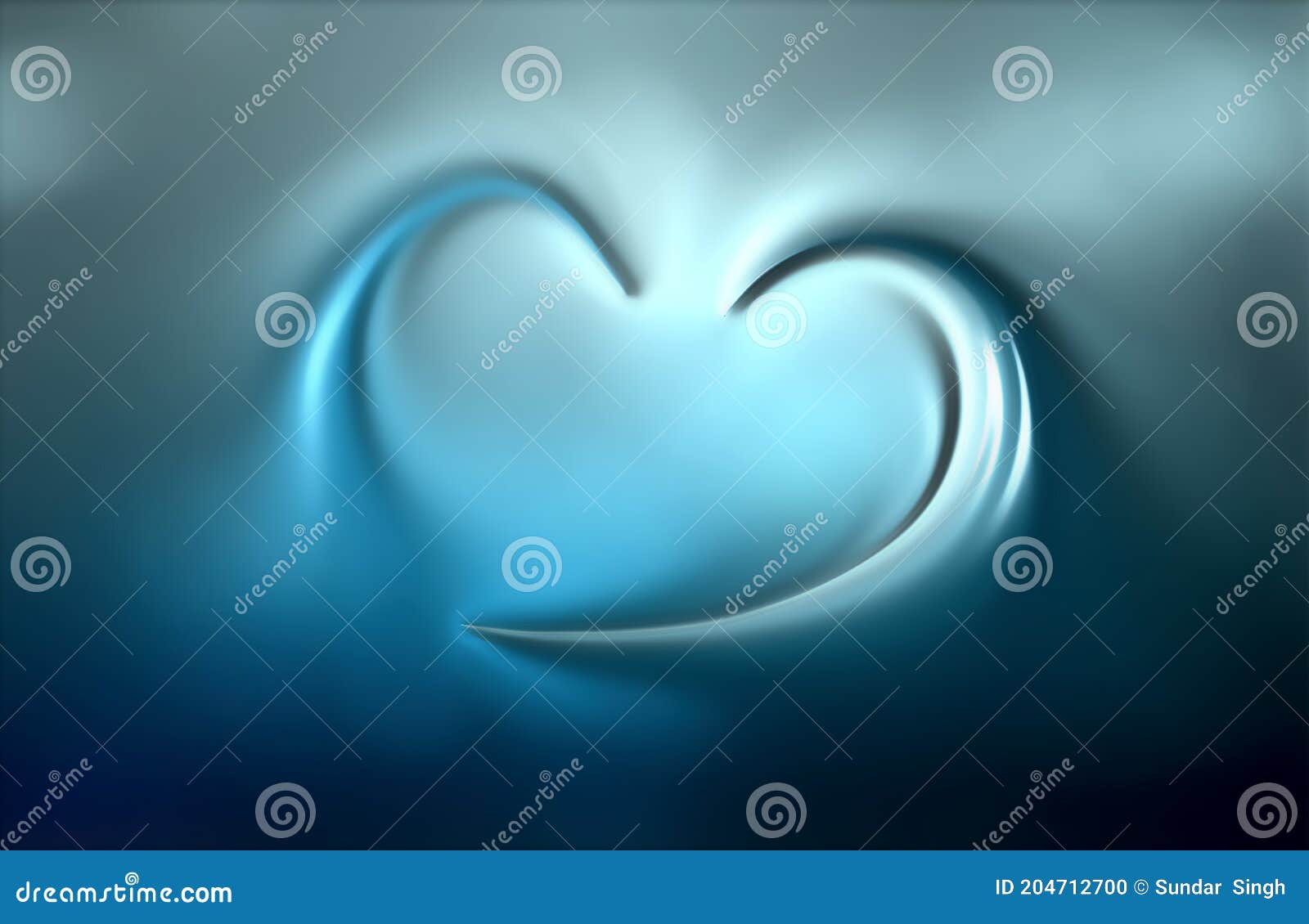 Abstract Blue Heart Gradient Blur with Lighting Effect Background ...