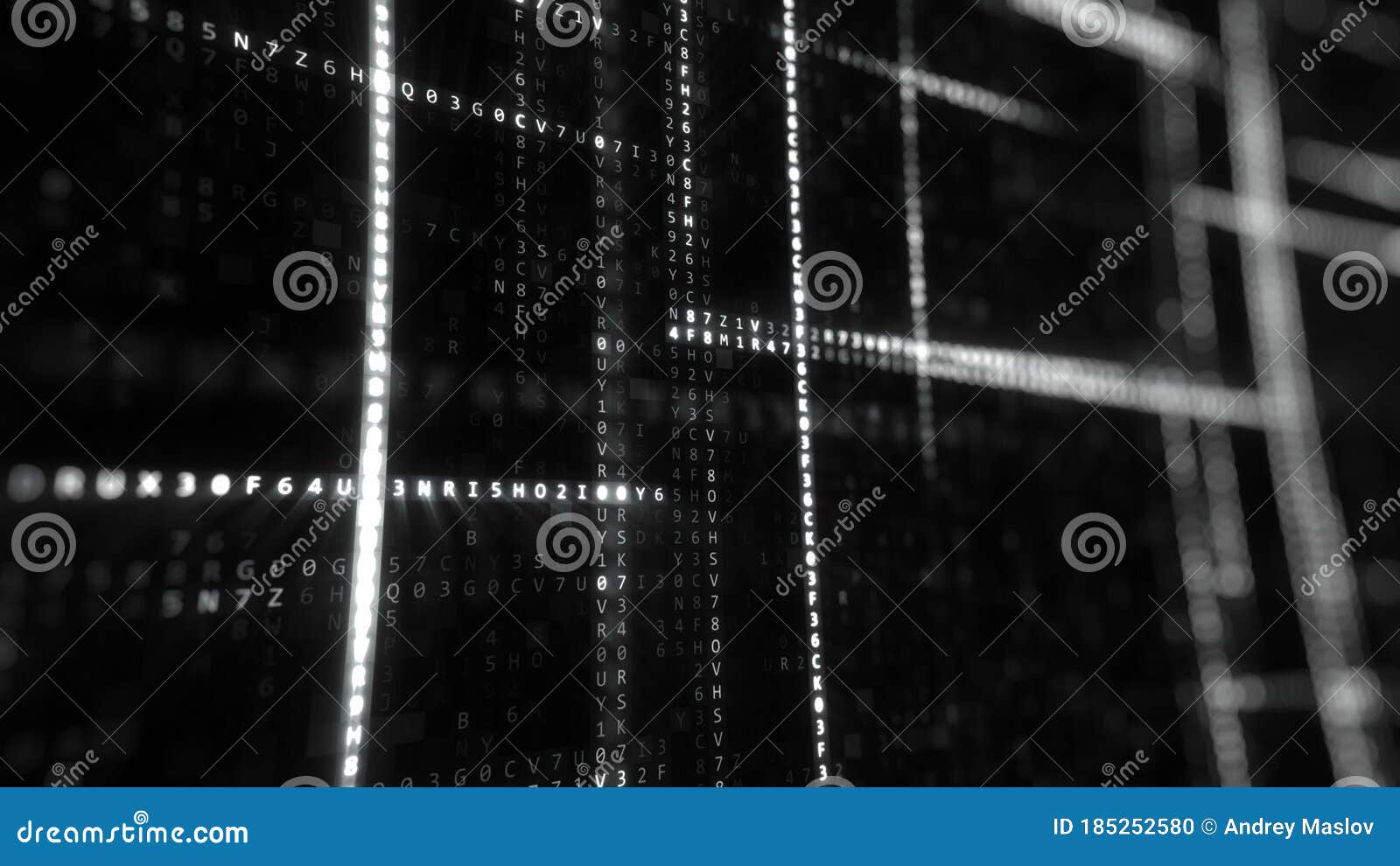 Abstract Blue Hex Background Technology Stock Footage - Video of network, binary: 185252580