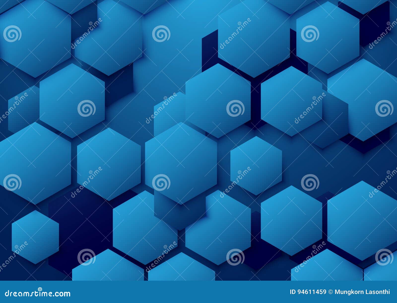 Abstract Blue Hexagon Background. Stock Vector - Illustration of soft ...
