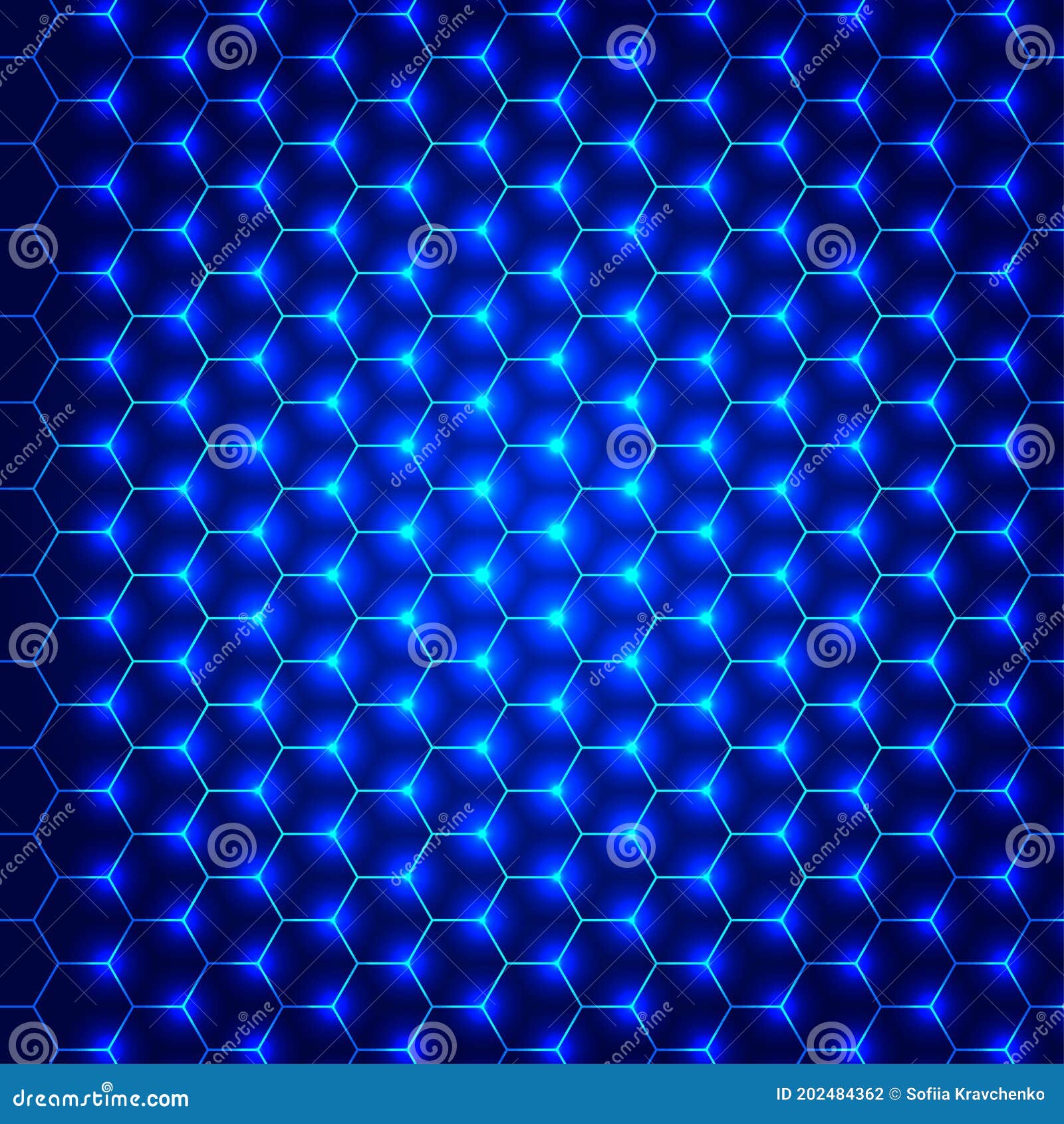 Abstract Blue Hexagon Pattern Backdrop for Design Stock Vector ...