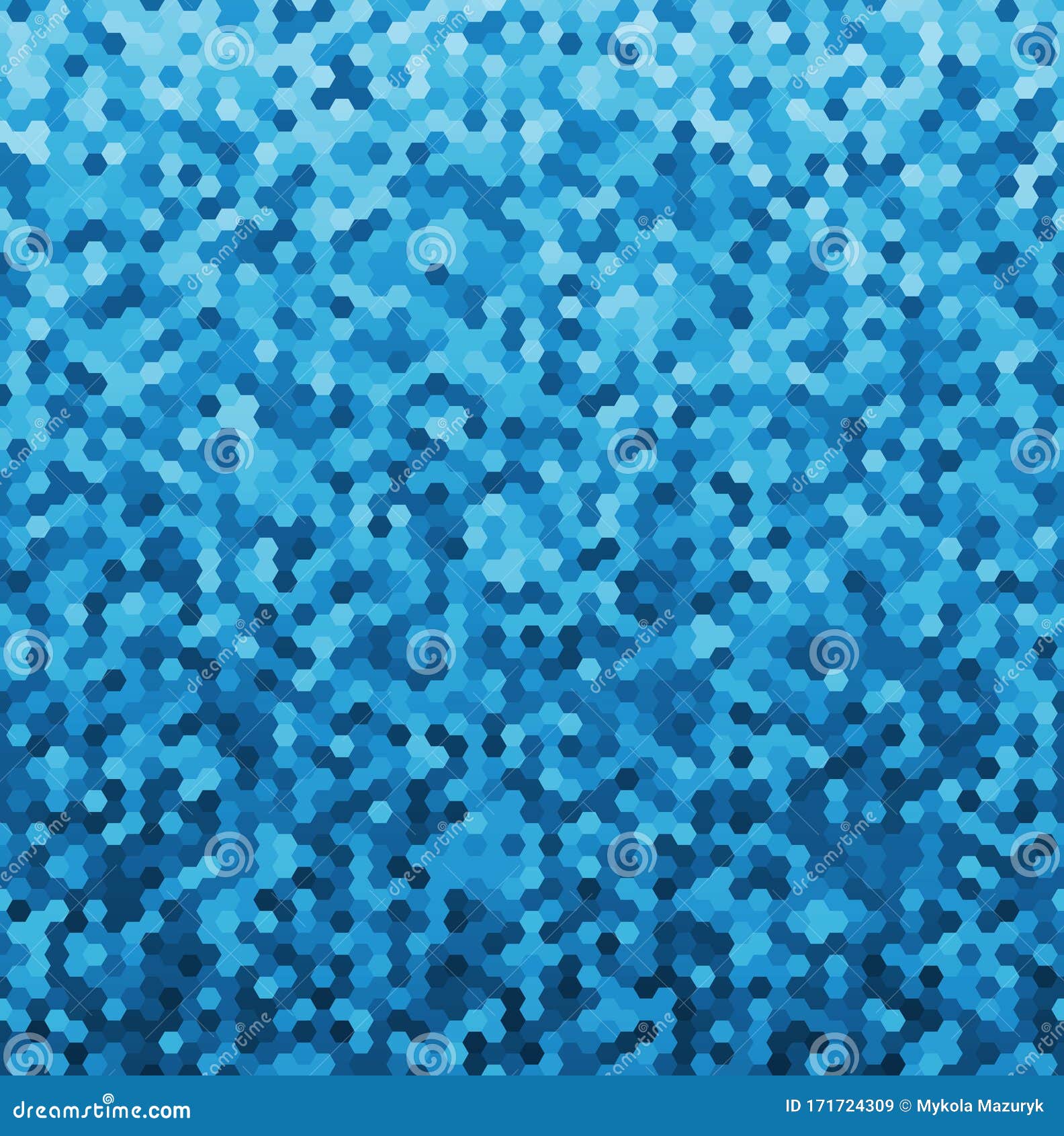 Abstract Blue Hexagonal Background. Seamless Pattern Stock Vector ...