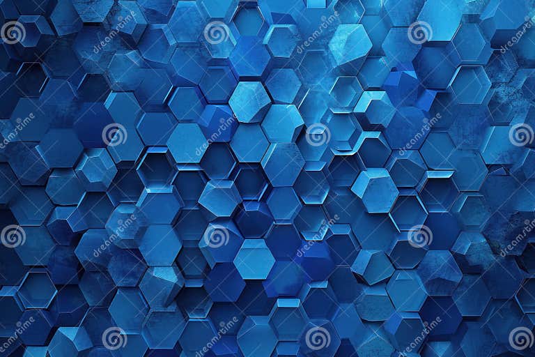 Abstract Blue Hexagonal Pattern Background Stock Illustration ...