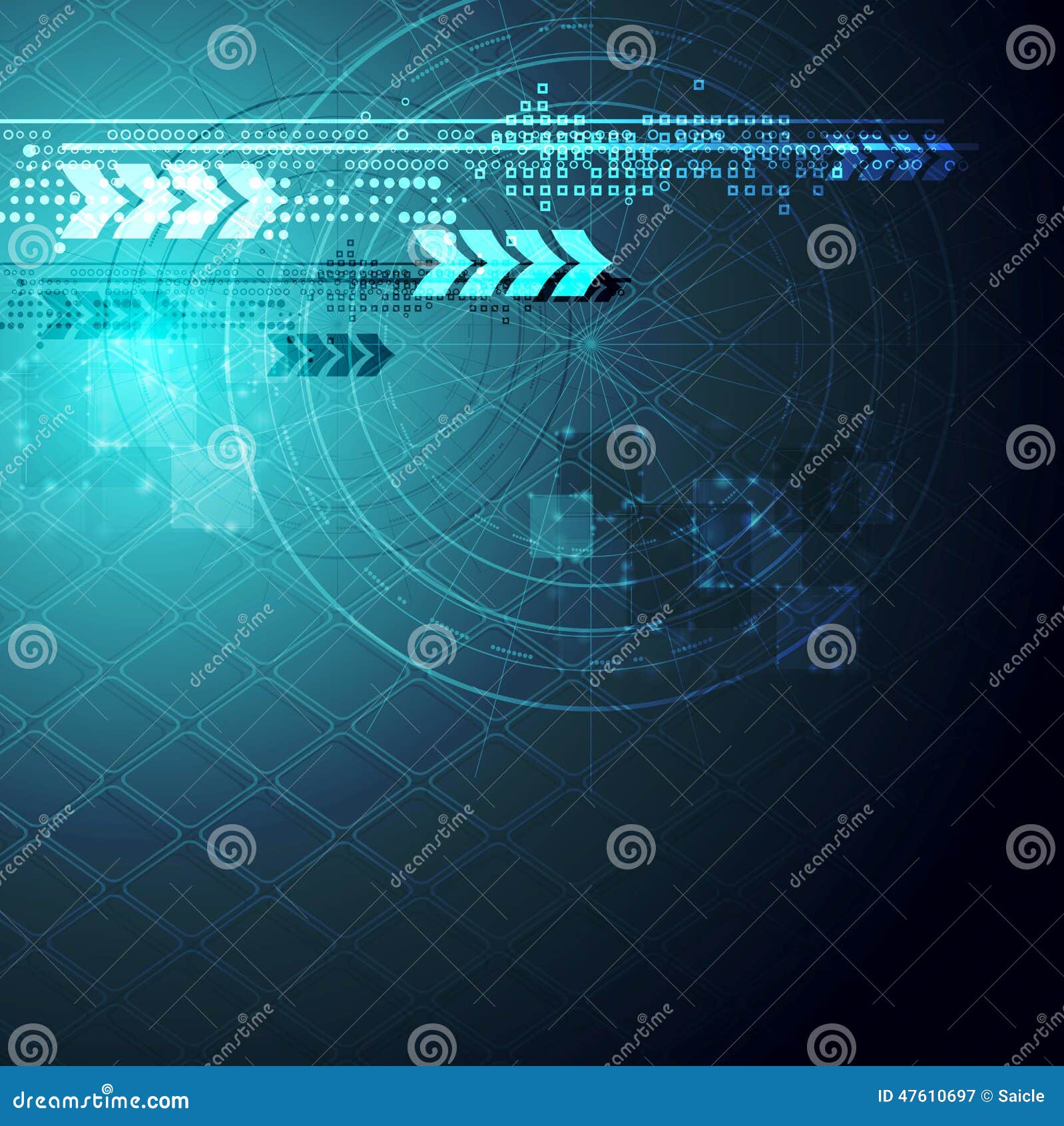 Abstract Blue Hi-tech Background Stock Vector - Illustration of cover ...