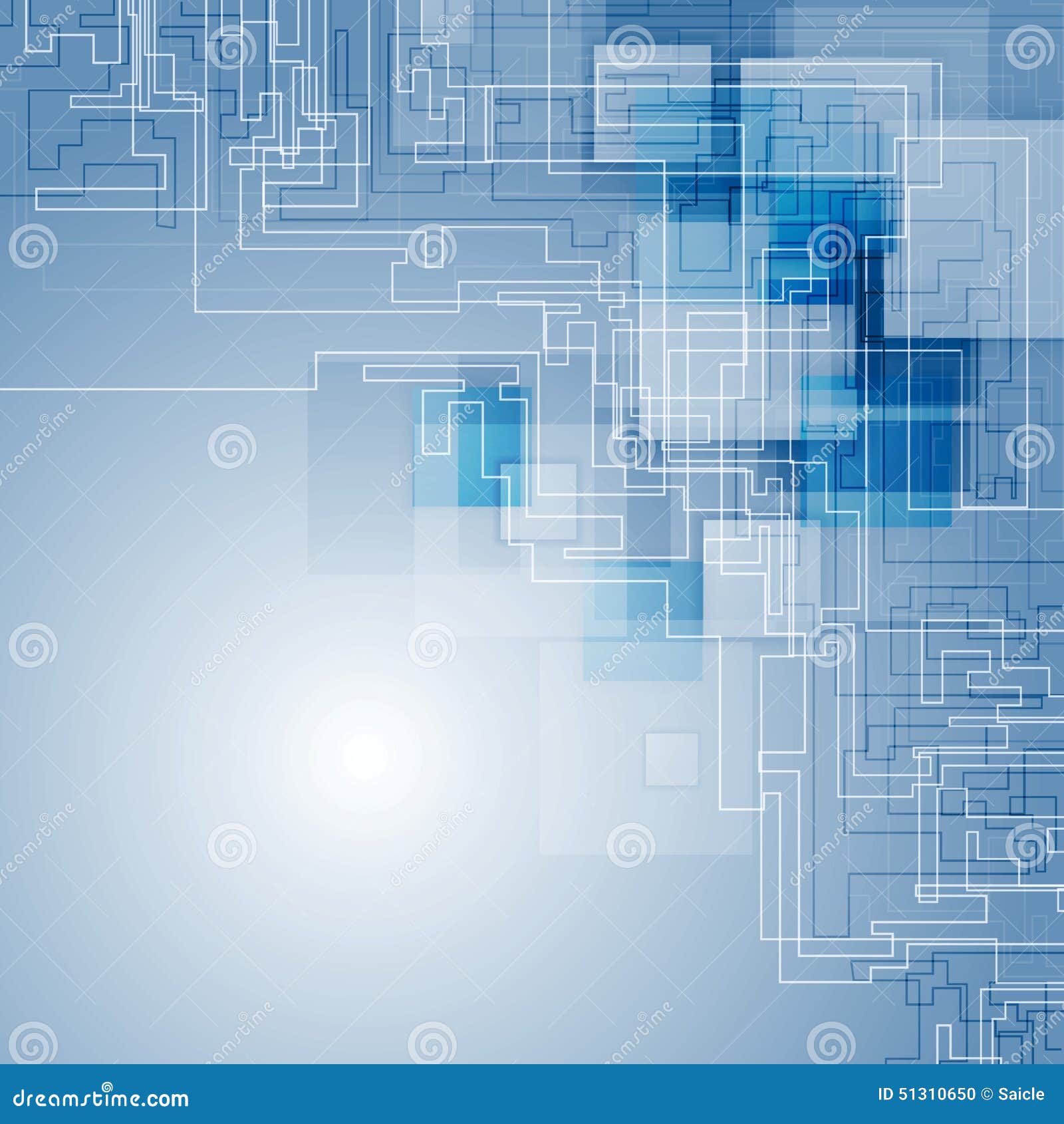 Abstract Blue Hi-tech Vector Background Stock Vector - Illustration of ...