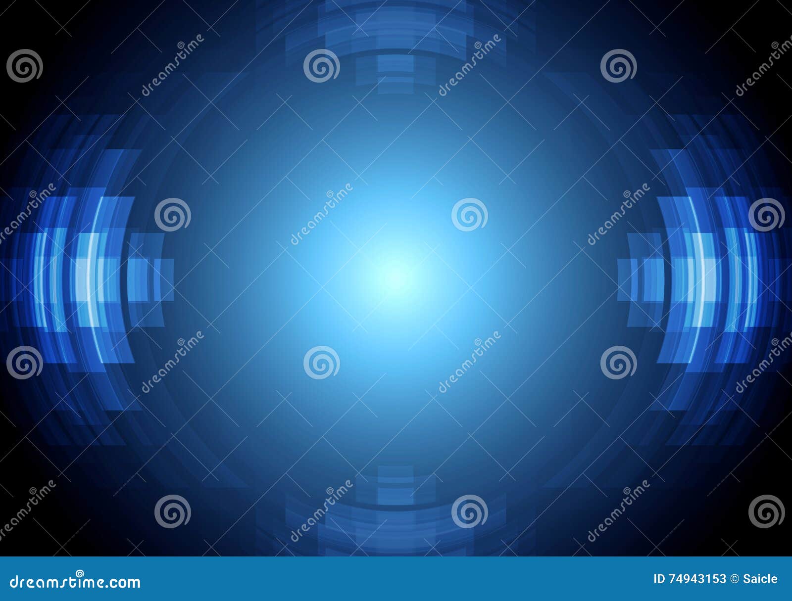 Abstract Blue Hi-tech Vector Background Stock Vector - Illustration of ...