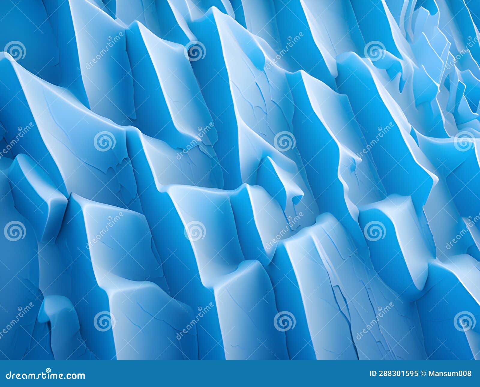 Abstract Blue Ice Background. 3d Illustration, Ai Generated Stock ...