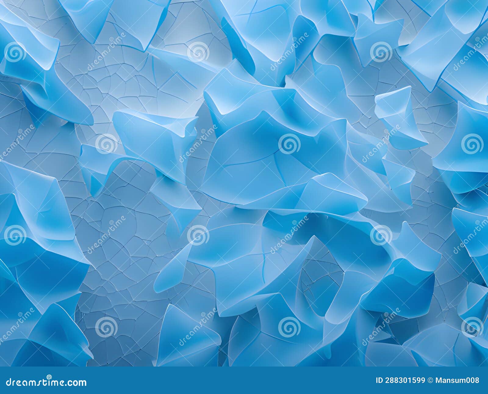 Abstract Blue Ice Background. 3d Illustration, Ai Generated Stock ...