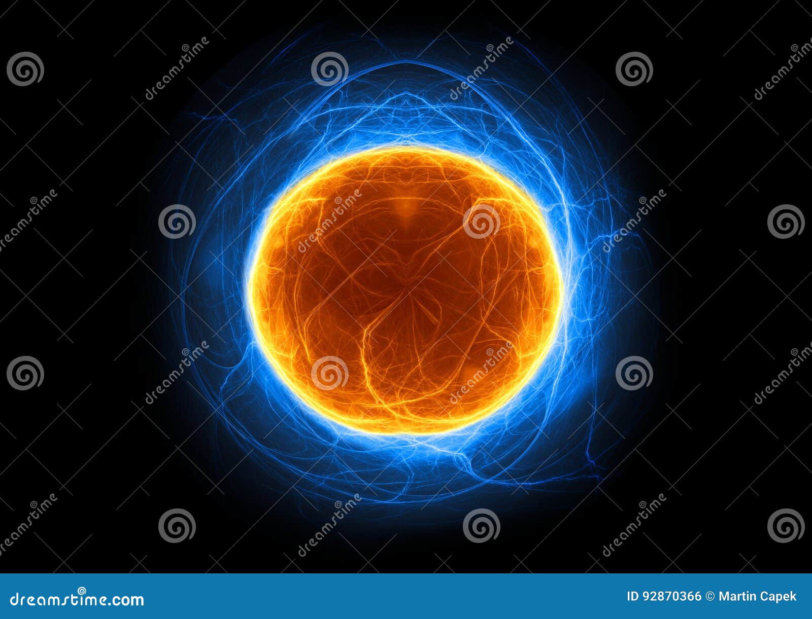 Red Orange Hot Fire Flame Eruption Burn Splash On Blue Sky Universe ...