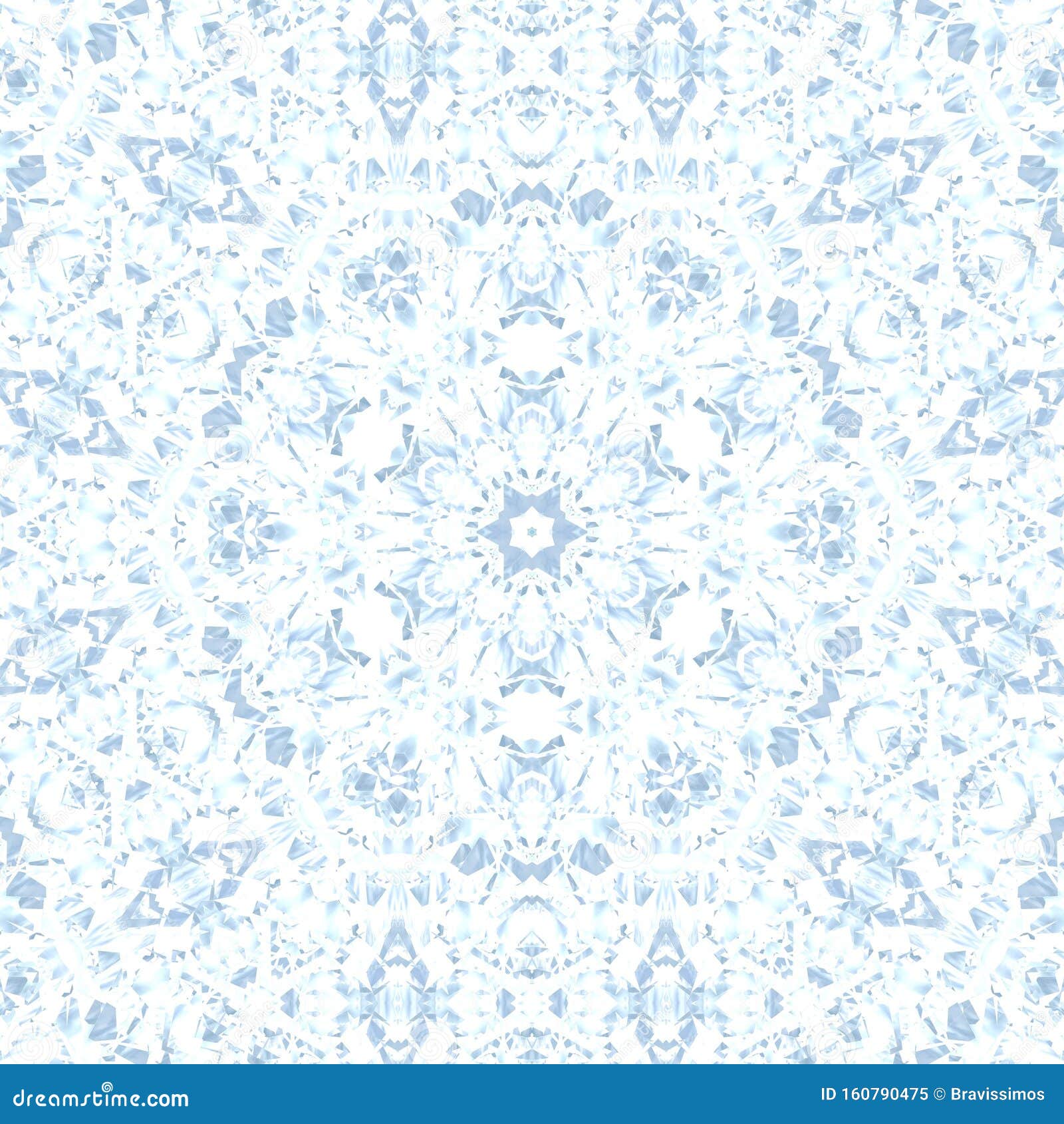 Abstract Blue Ice Pattern Symmetry. Circle Stock Illustration ...