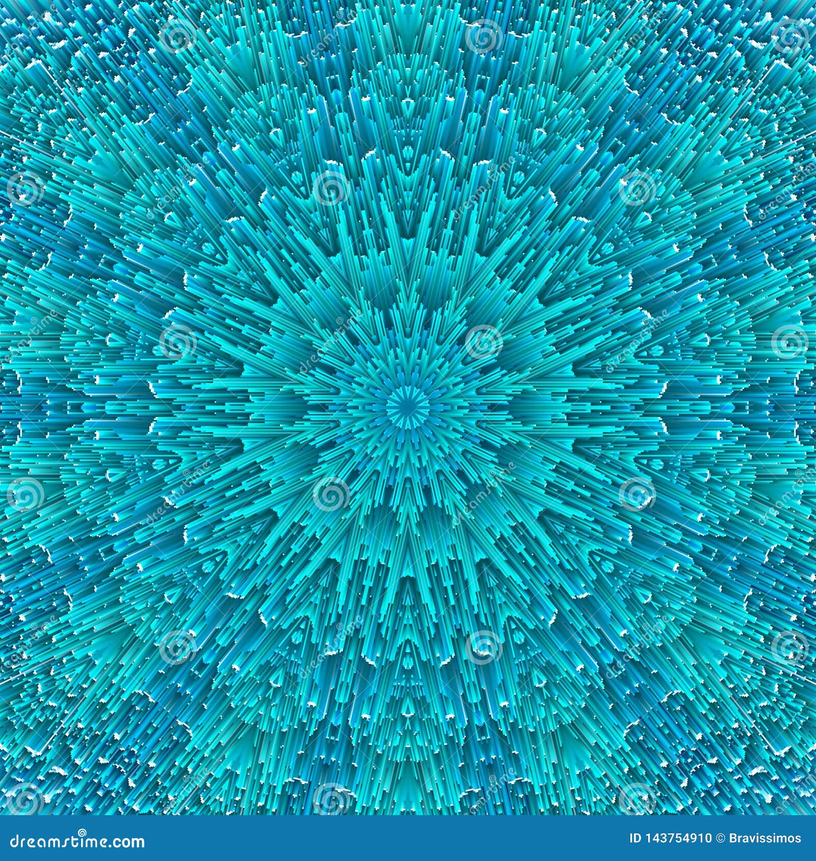 Abstract Blue Ice Pattern Symmetry. Decorative Stock Illustration ...